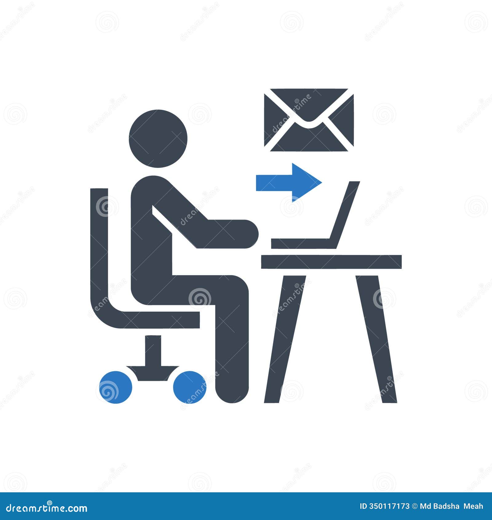 Sending Email Icon Cartoon Vector | CartoonDealer.com #350117173