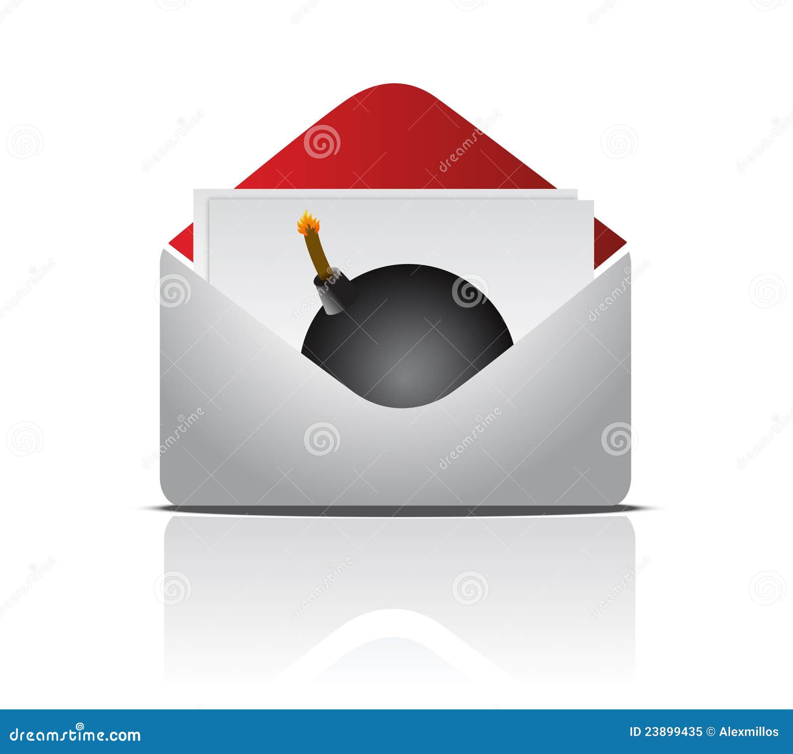 Sending an Explosive Message Concept Illustration Stock Vector ...