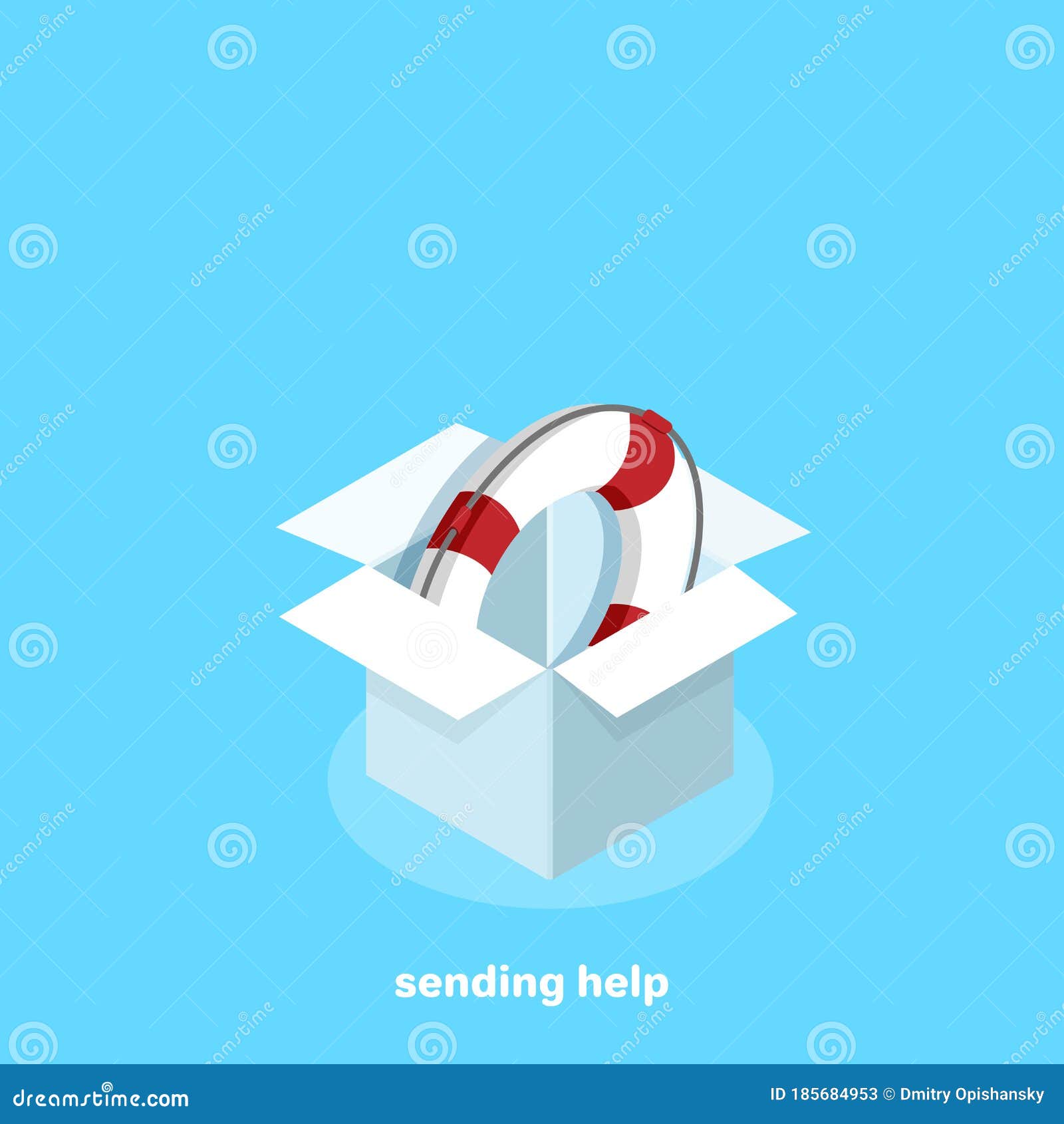 Sending help stock vector. Illustration of investment - 185684953