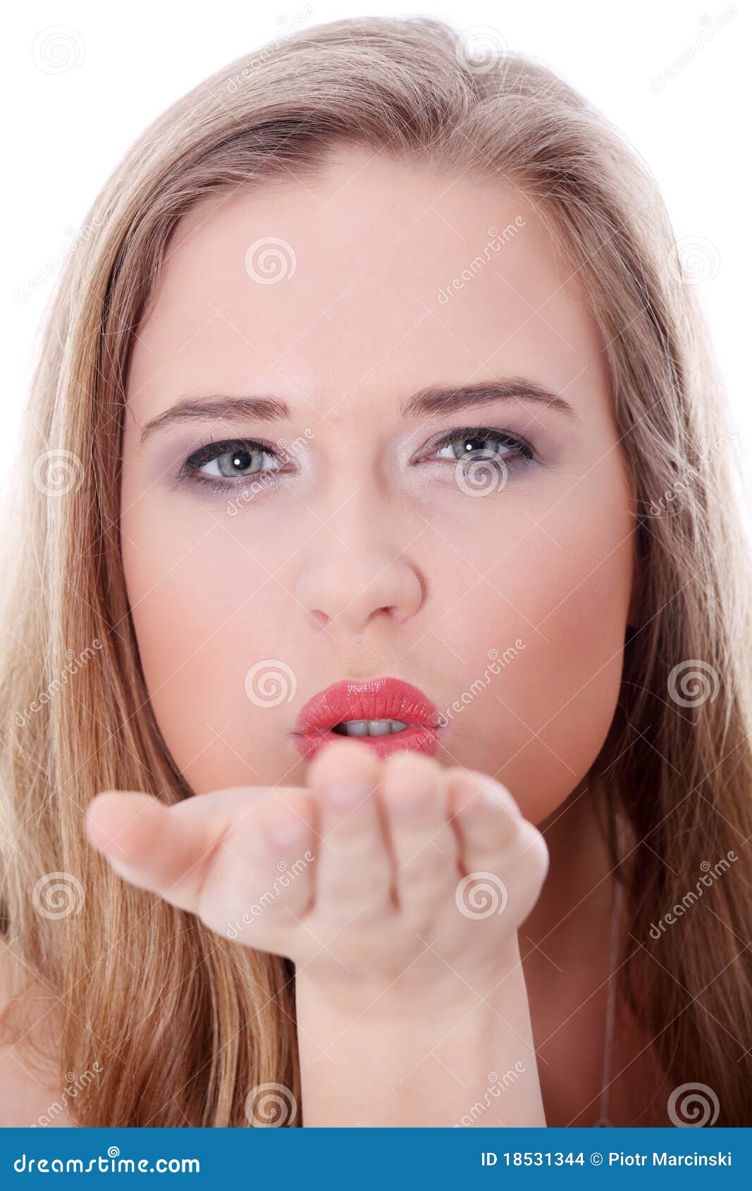 Sending a kiss stock photo. Image of lips, glamorous - 18531344