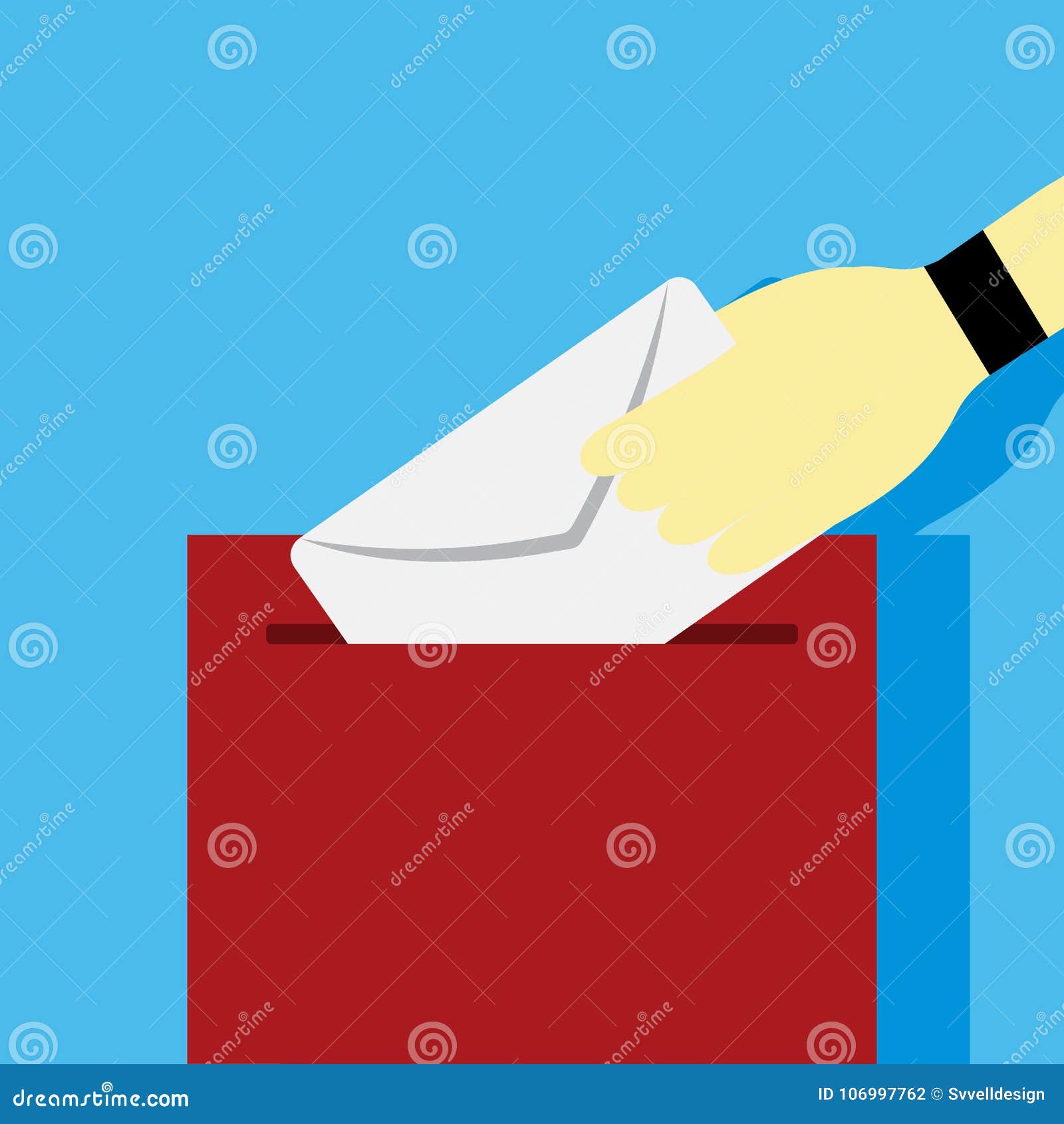 Sending A Letter In An Envelope Vector Illustration | CartoonDealer.com ...
