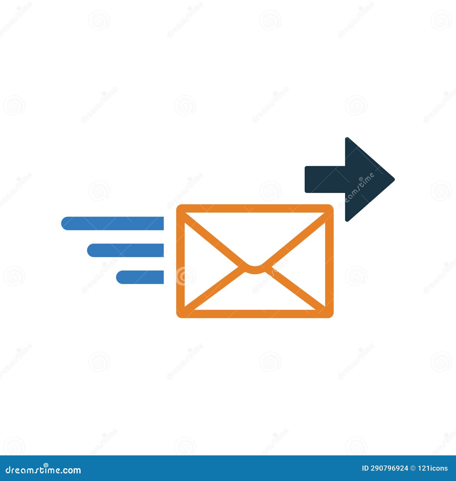 Sending Mail icon stock illustration. Illustration of send - 290796924