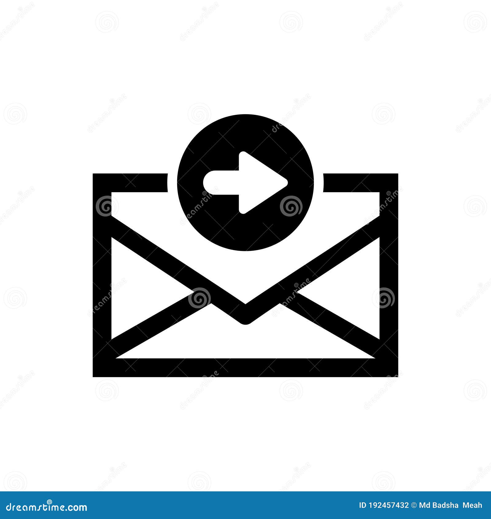 Sending Mail Icon stock vector. Illustration of mail - 192457432
