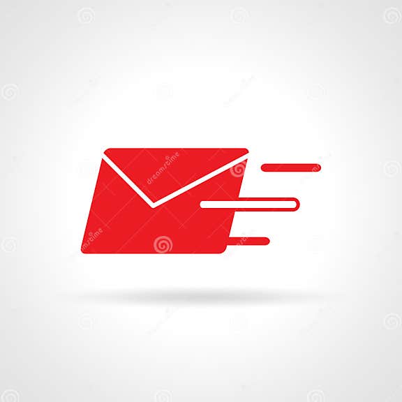 Sending Mail Icon, Vector Illustration Stock Vector - Illustration of ...