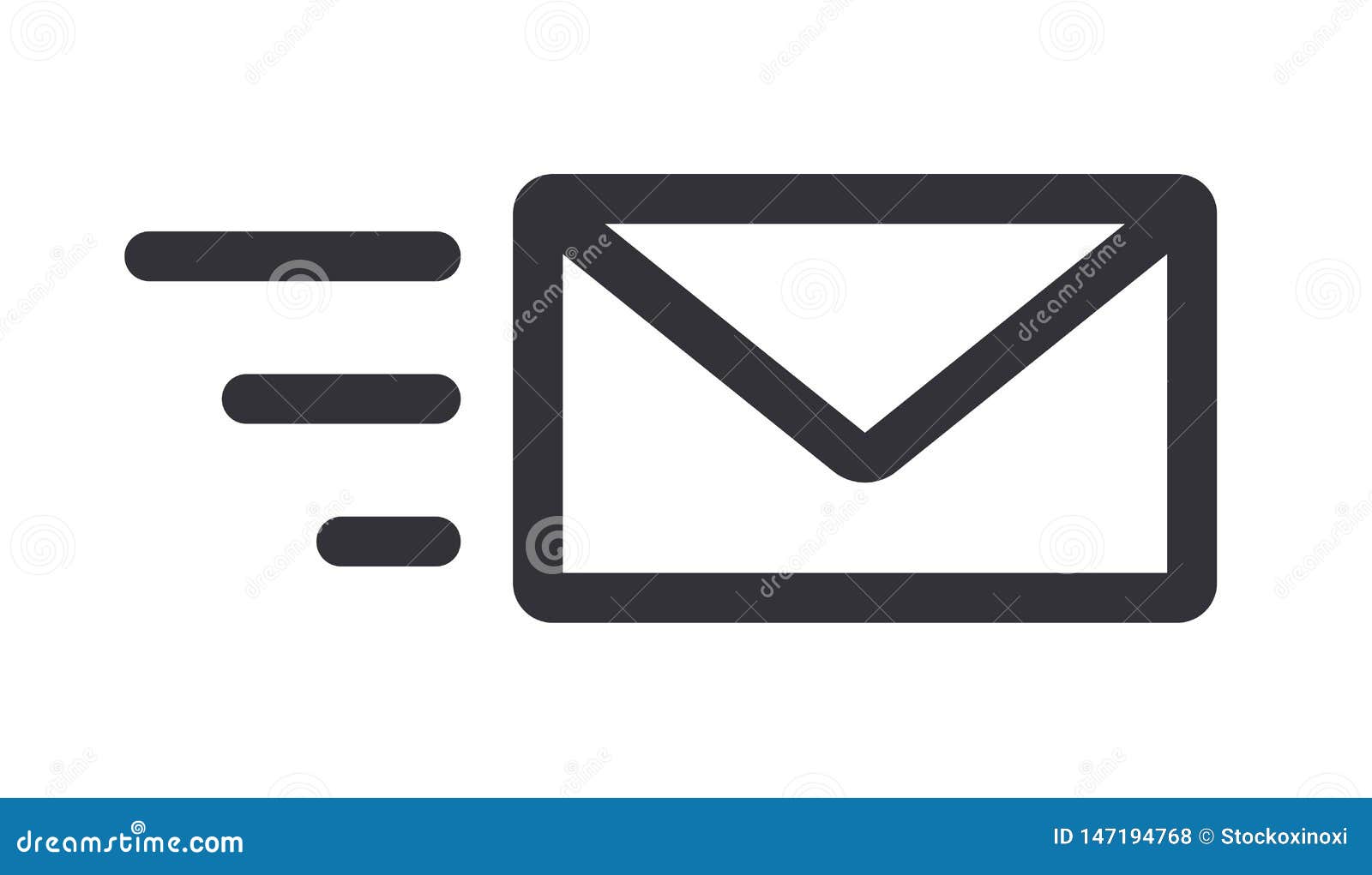 Sending Mail Message Letter Icon Line Art Vector Illustration Stock ...