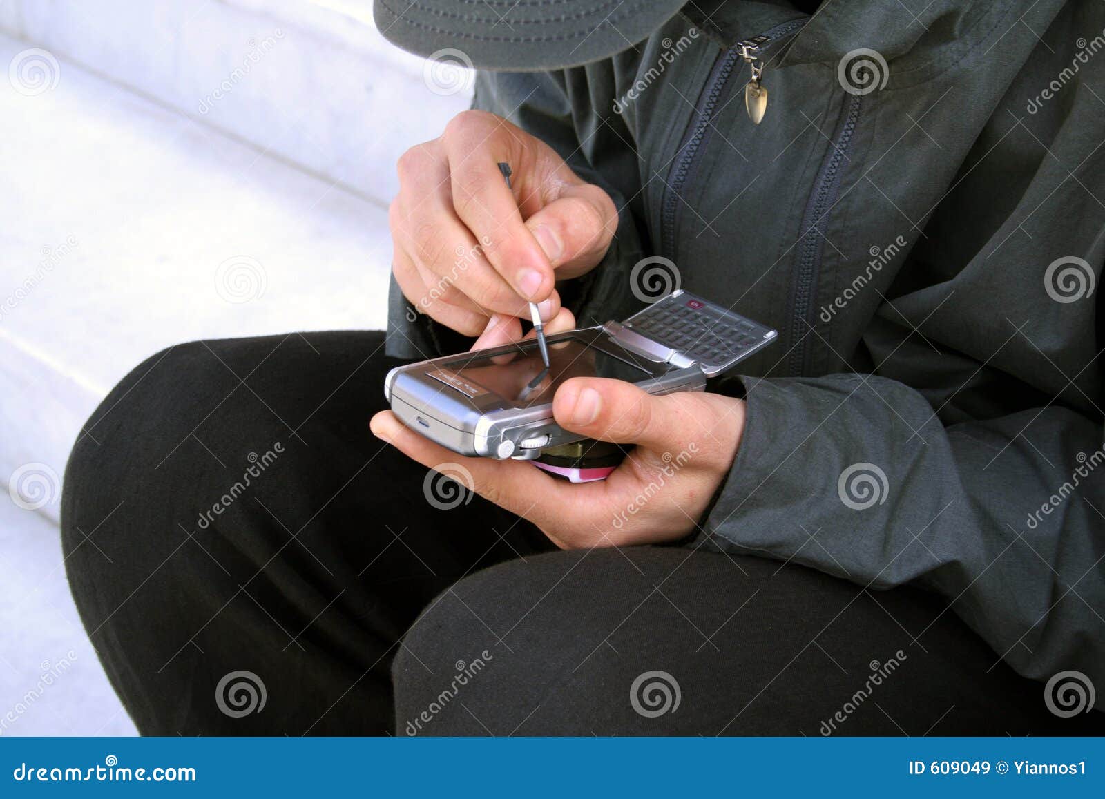 Sending a message stock image. Image of screen, young, cellular - 609049