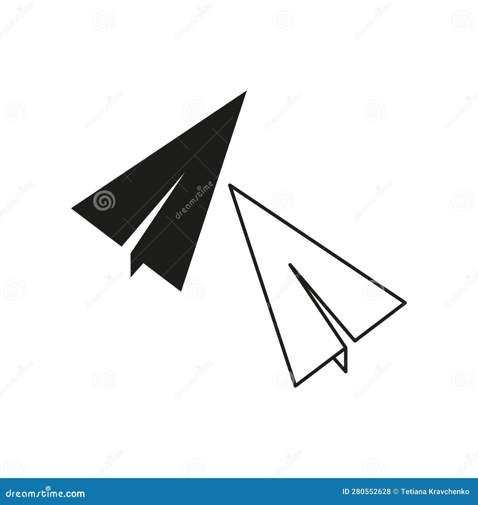 Sending Message Icon, Paper Plane Sign. Vector Illustration. Stock ...