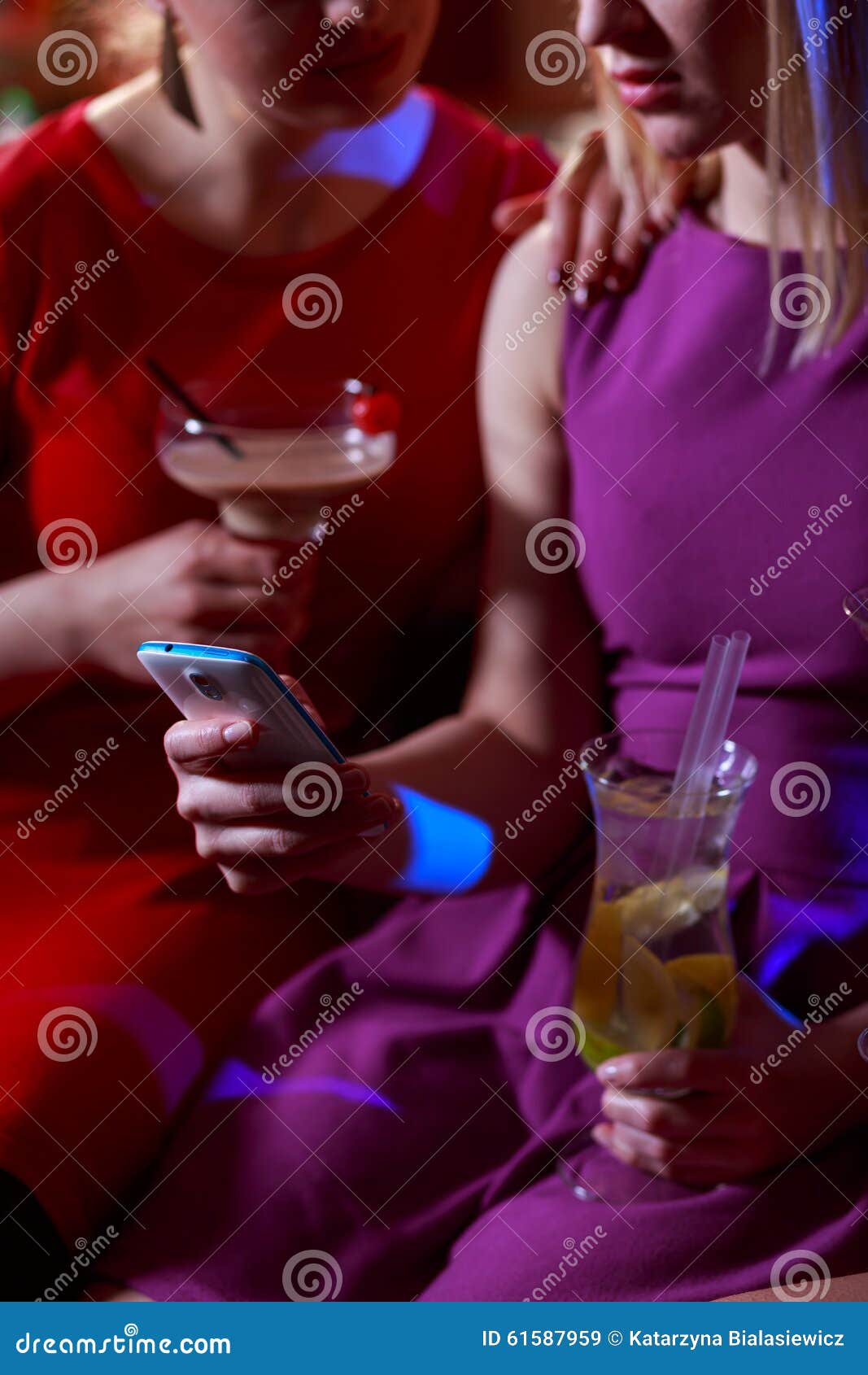 Sending Message during Party Stock Image - Image of dress, beautiful ...