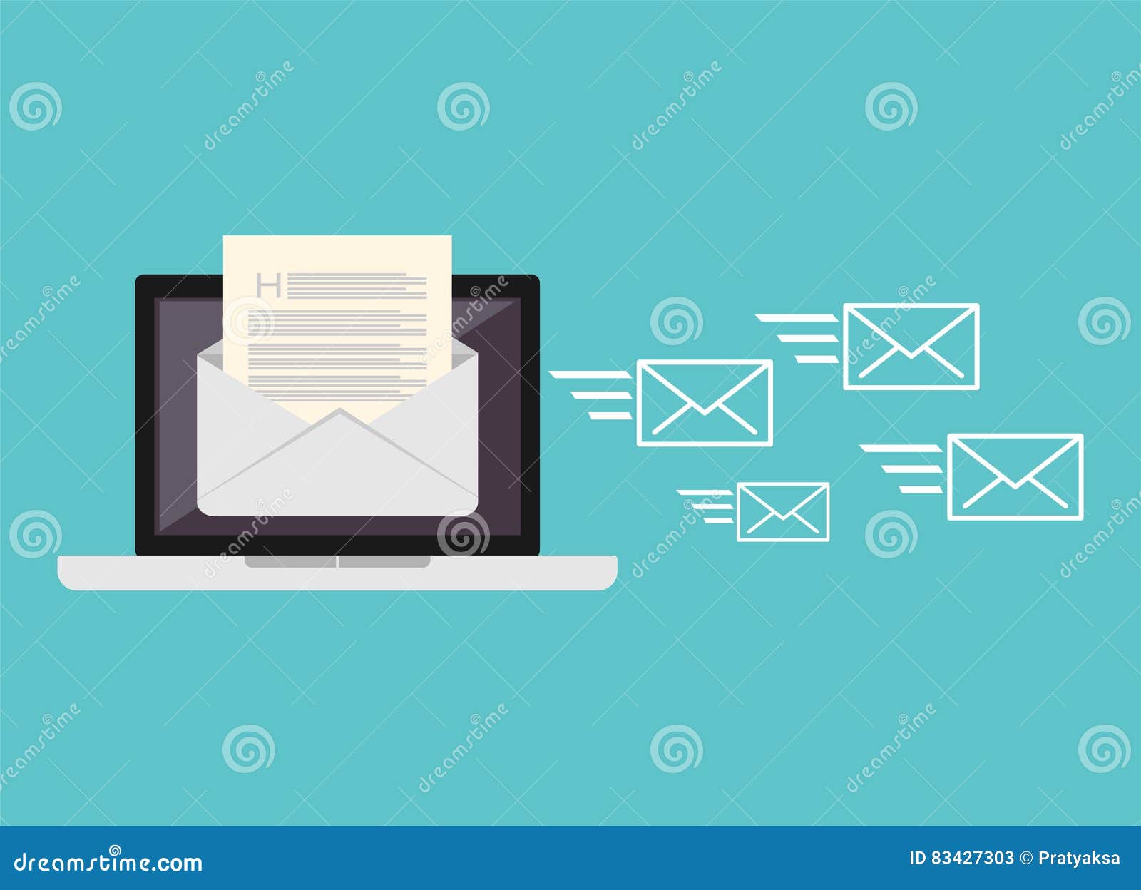 Sending Messages. Sending Email Concept Stock Vector - Illustration of ...