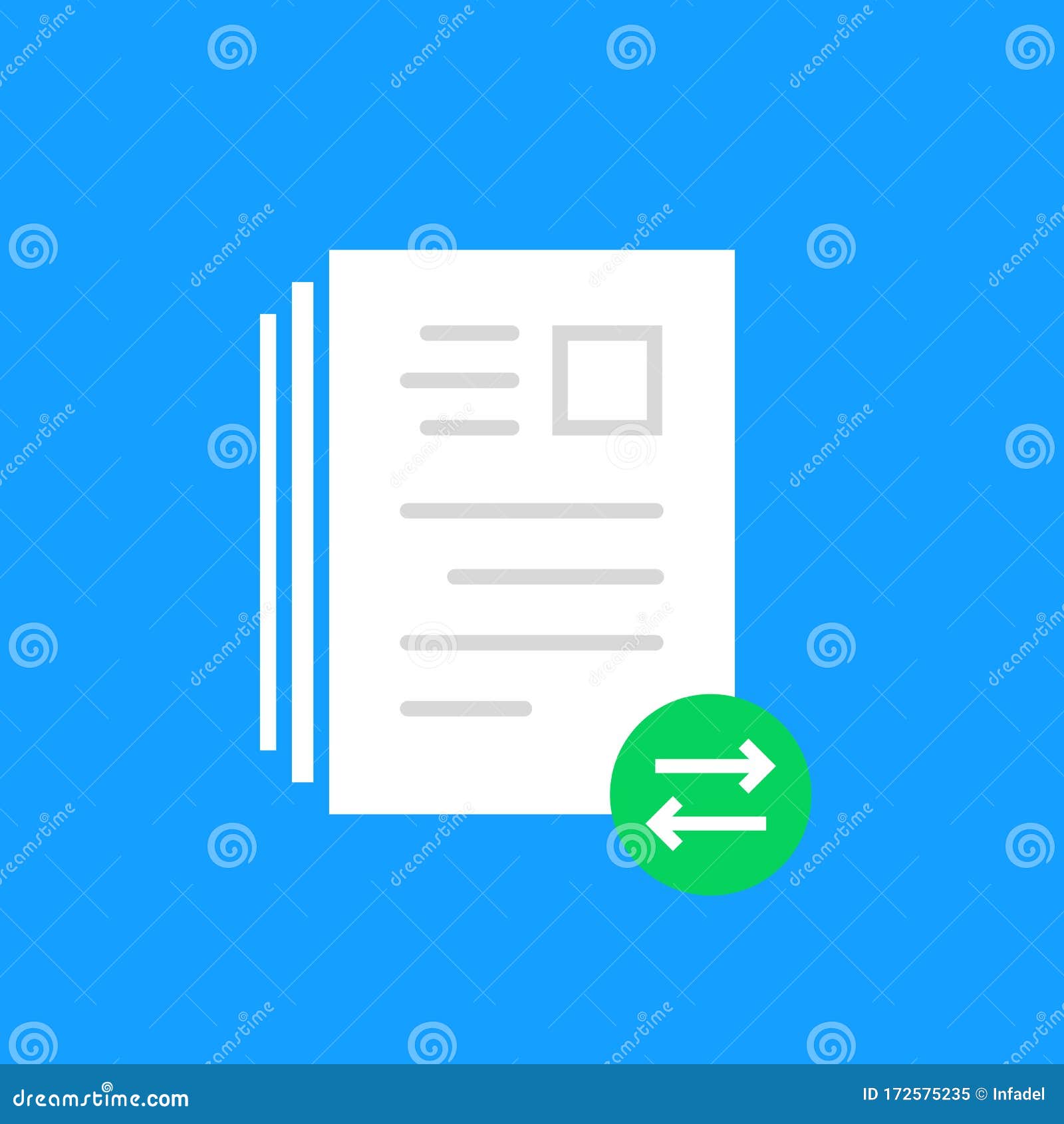 Sending or Receiving Documents and Cv Stock Vector - Illustration of ...