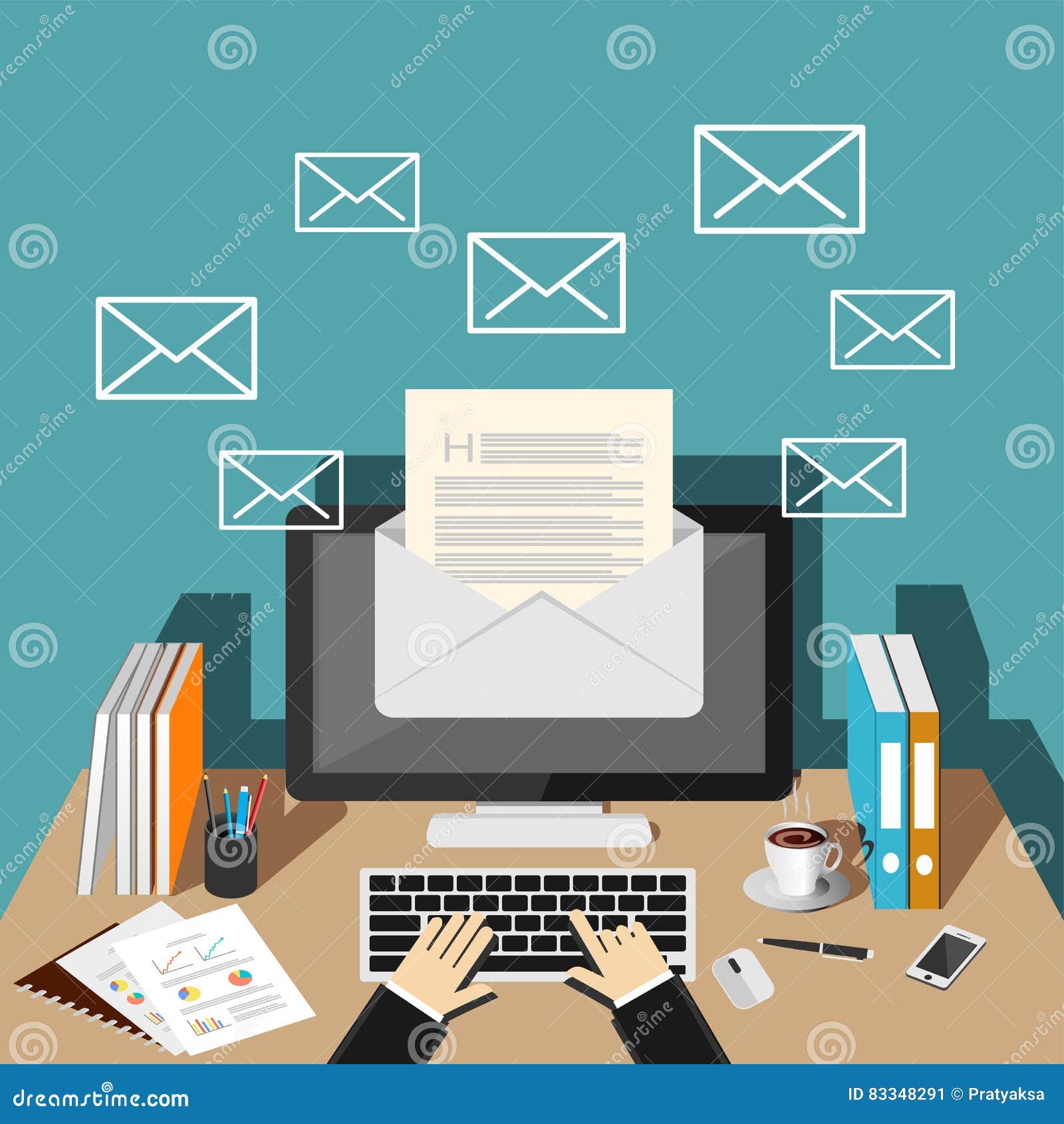 Sending Report Stock Illustrations – 395 Sending Report Stock ...