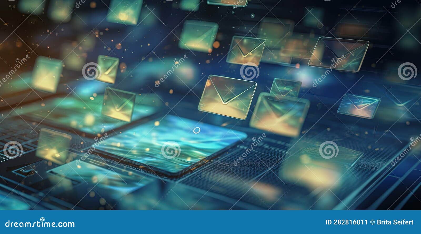 Sending and Receiving Emails. Concept Modern Communication Stock ...