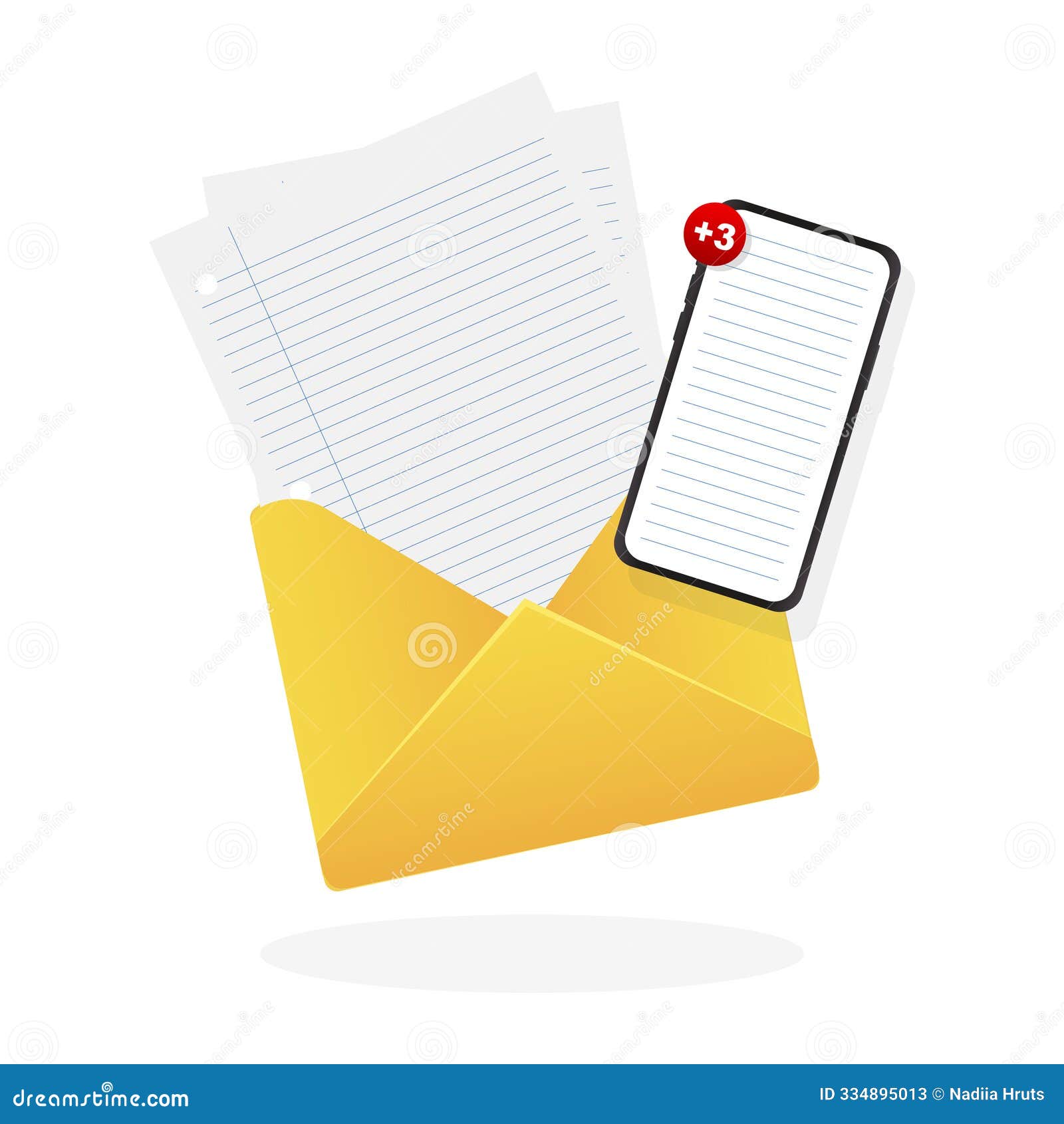 Sending and Receiving Messages. Email Writing Symbols. Vector ...