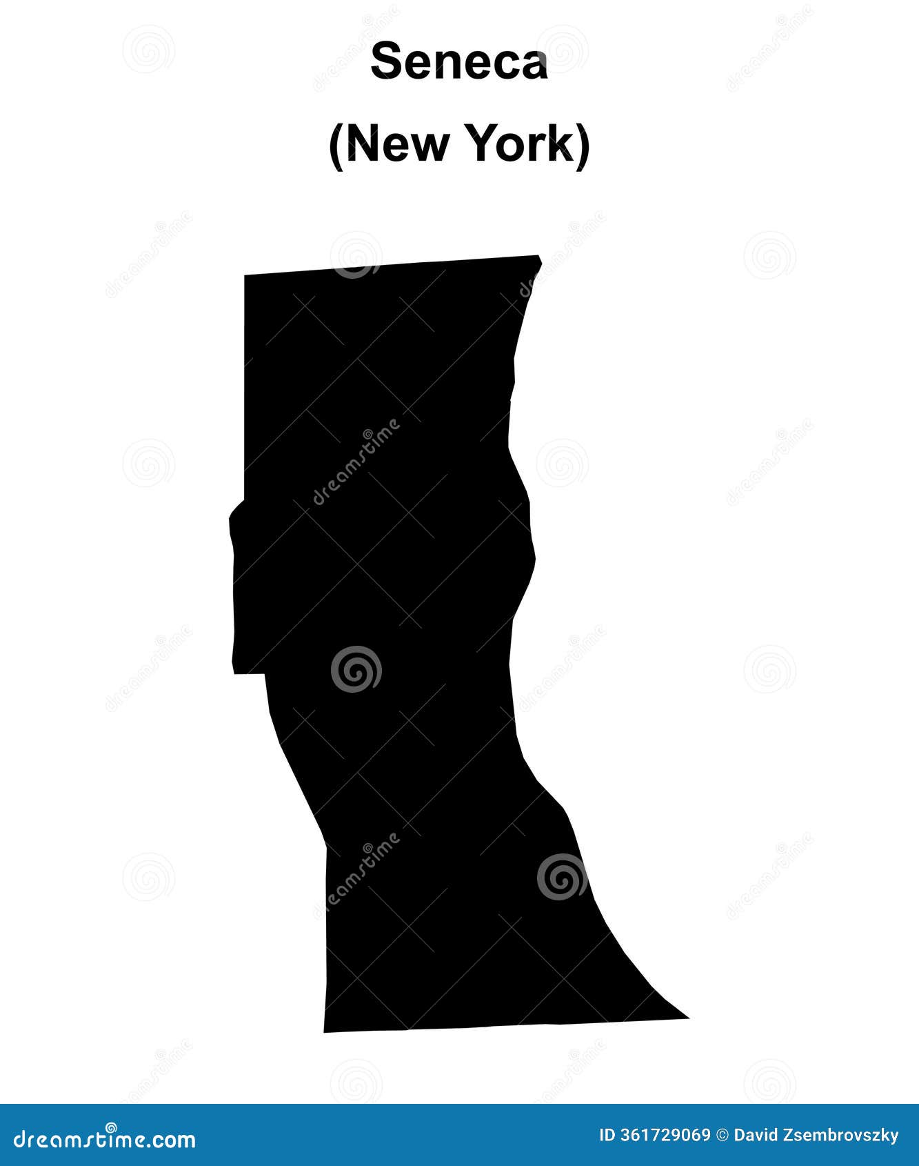 Map Of Seneca County In Ohio State On White Background. Single County ...