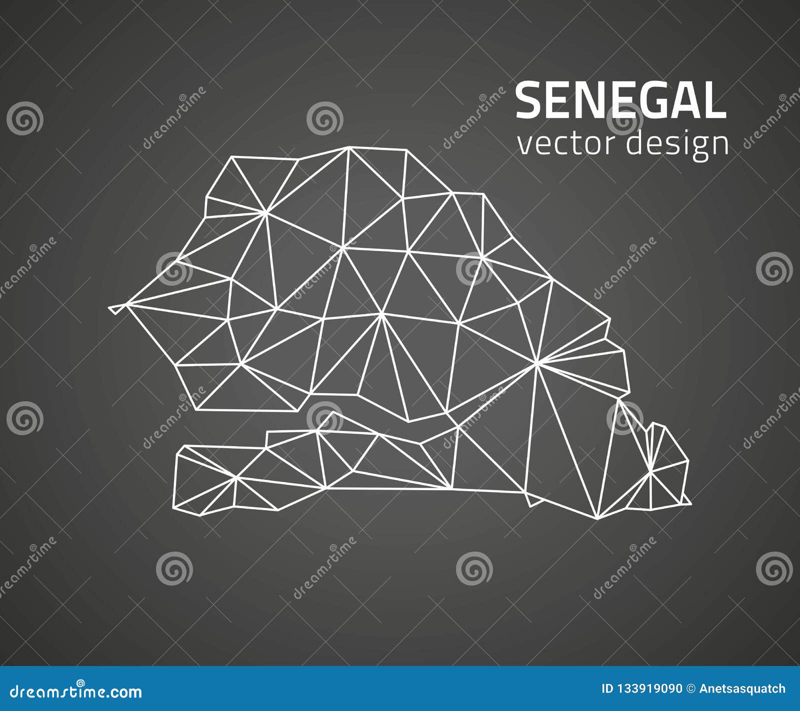 Senegal Map. Black Silhouette Country Map Isolated On White Background. Black Outline On White ...
