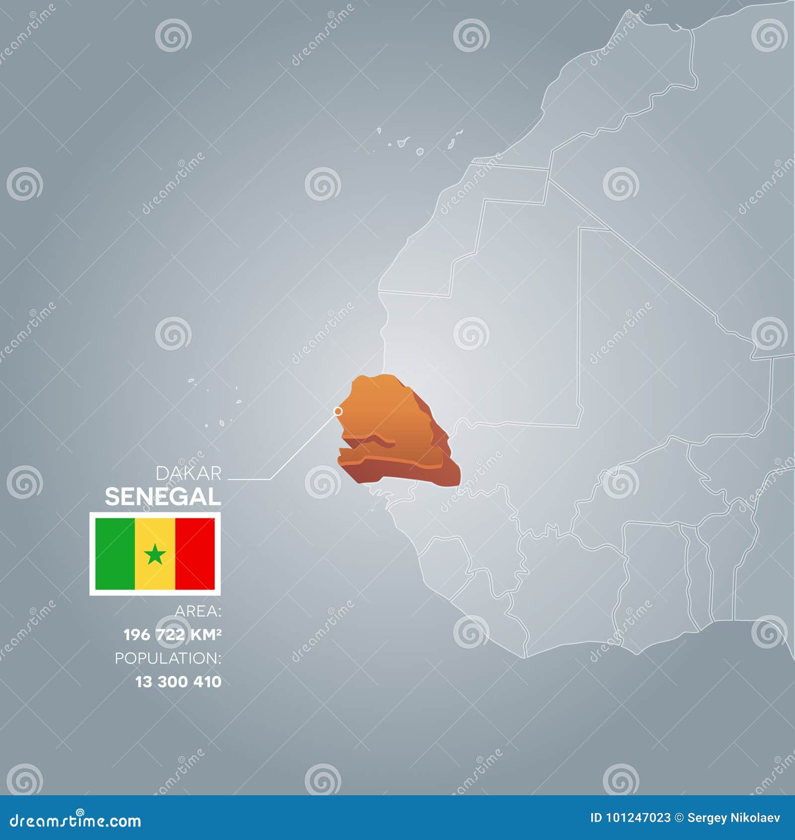 Senegal Population Map. Stick Figures Senegalese People Map. Pattern Of ...