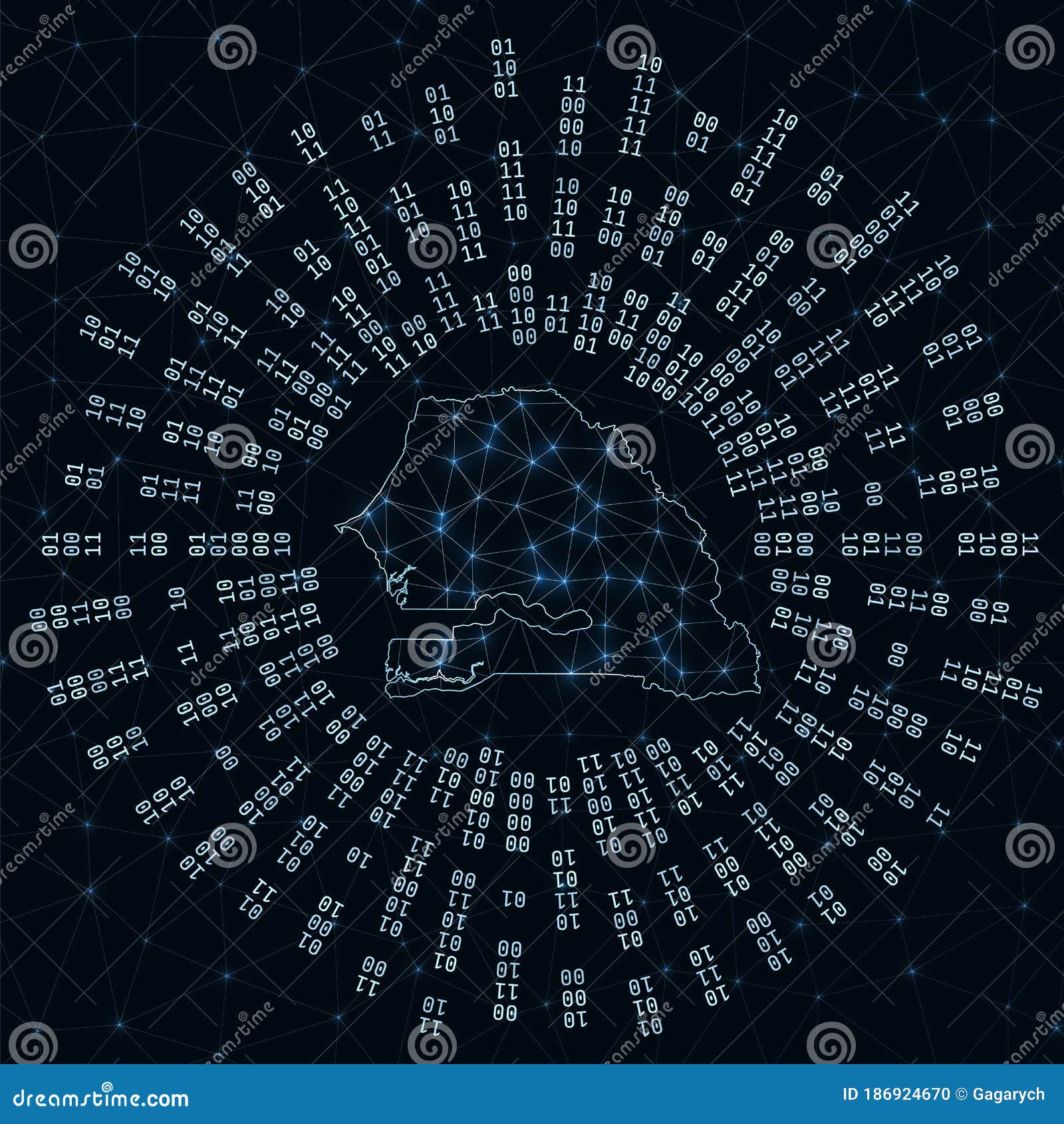 Senegal Digital Map. Vector Illustration | CartoonDealer.com #186924670