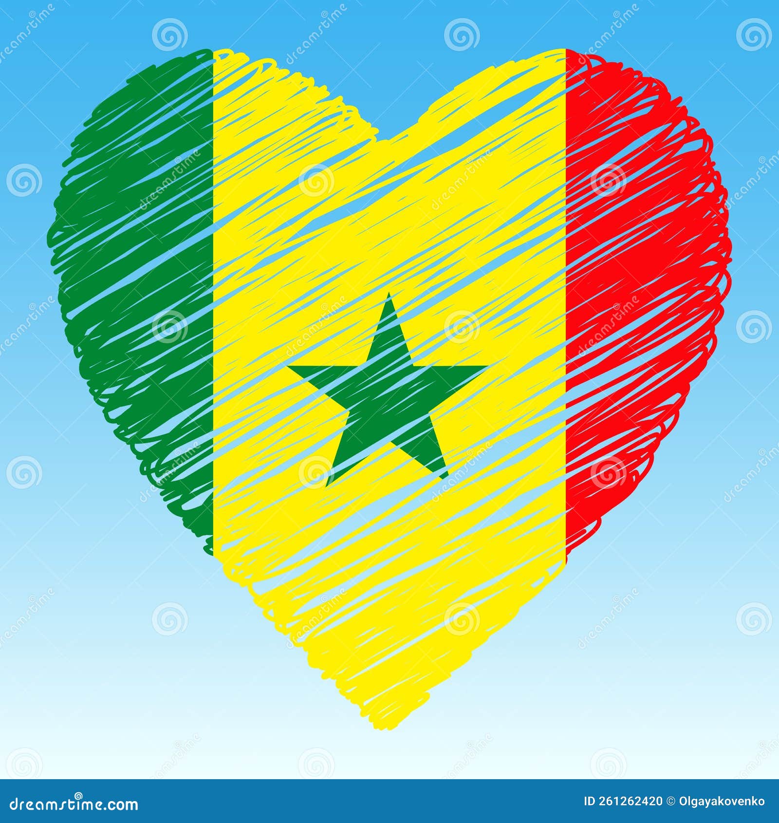 Senegal Flag, Heart Shape, Grunge Style Stock Vector - Illustration of ...
