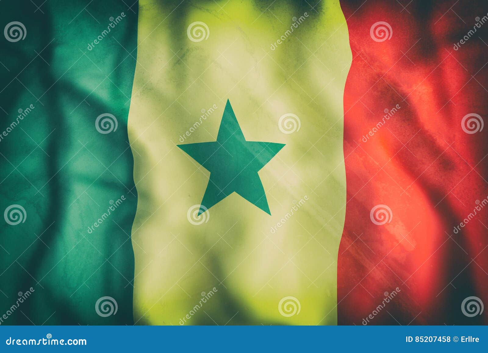 Senegal flag waving stock illustration. Illustration of traditional ...