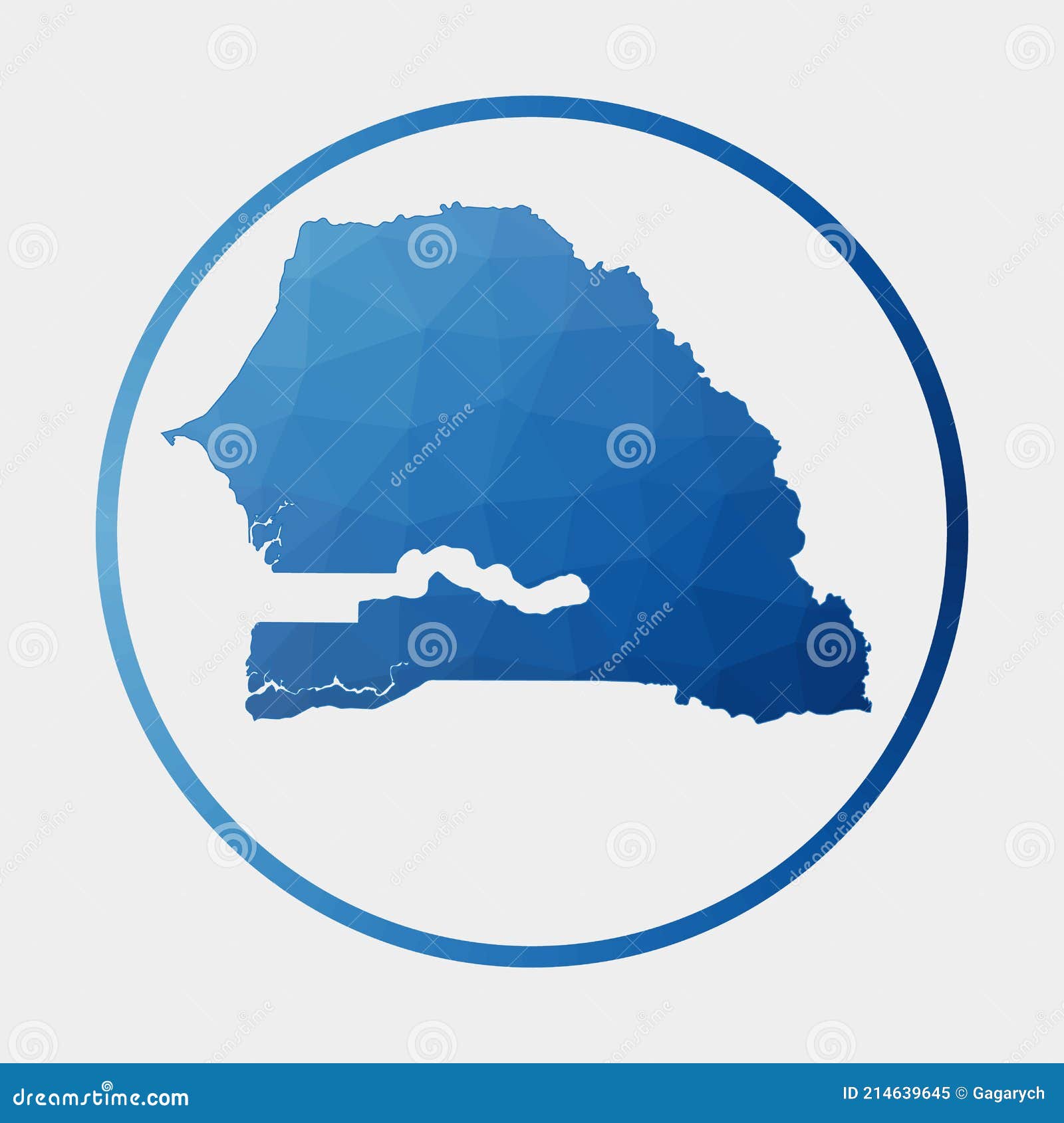 Senegal icon. stock vector. Illustration of polygon - 214639645