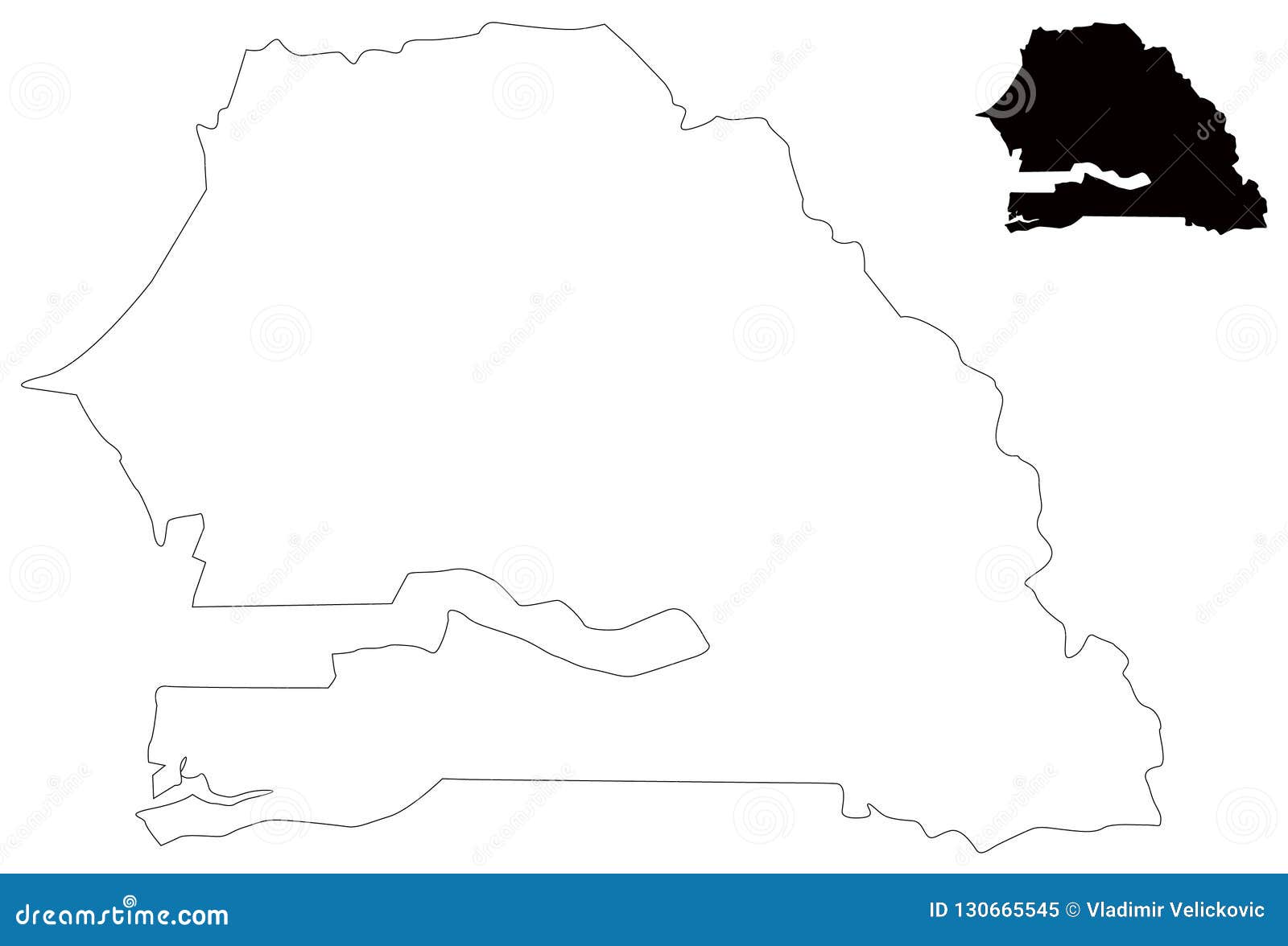 Senegal Map - Country in West Africa Stock Vector - Illustration of ...