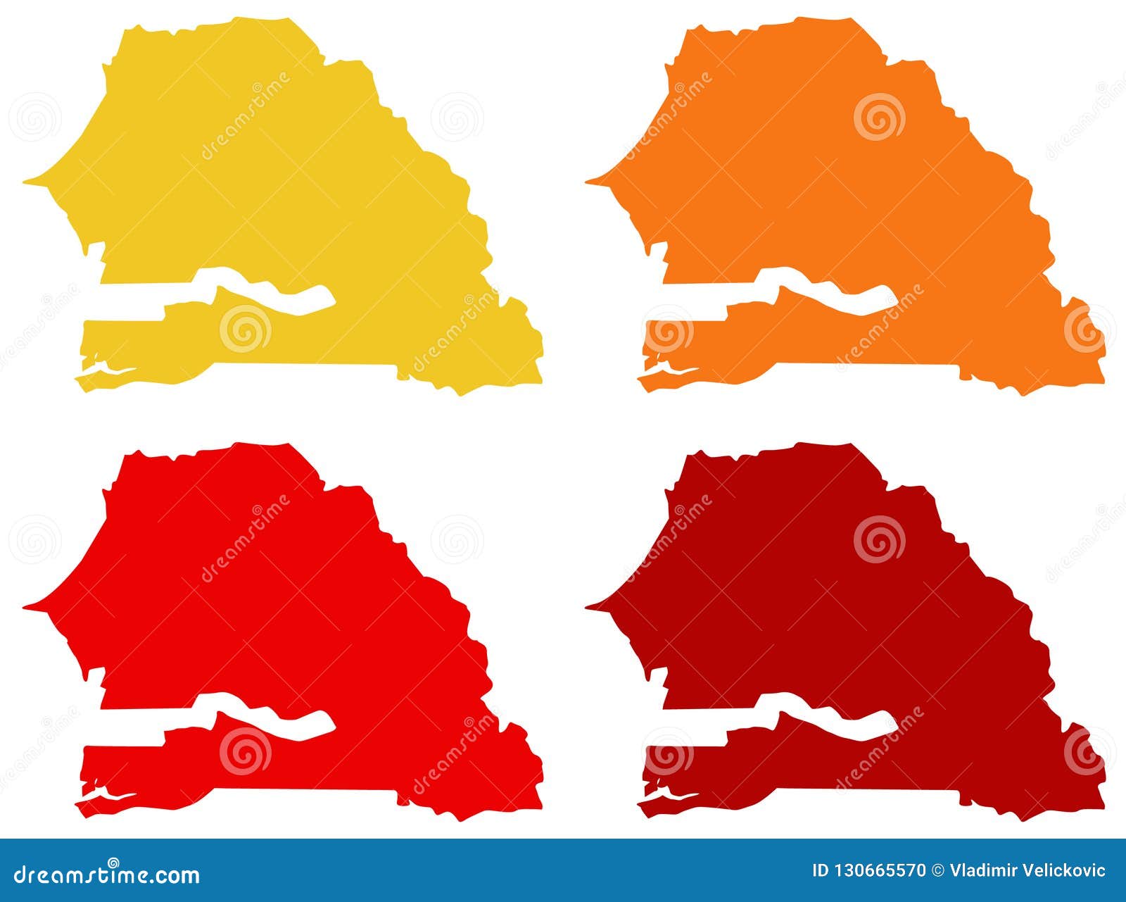 Senegal Map - Country in West Africa Stock Vector - Illustration of ...