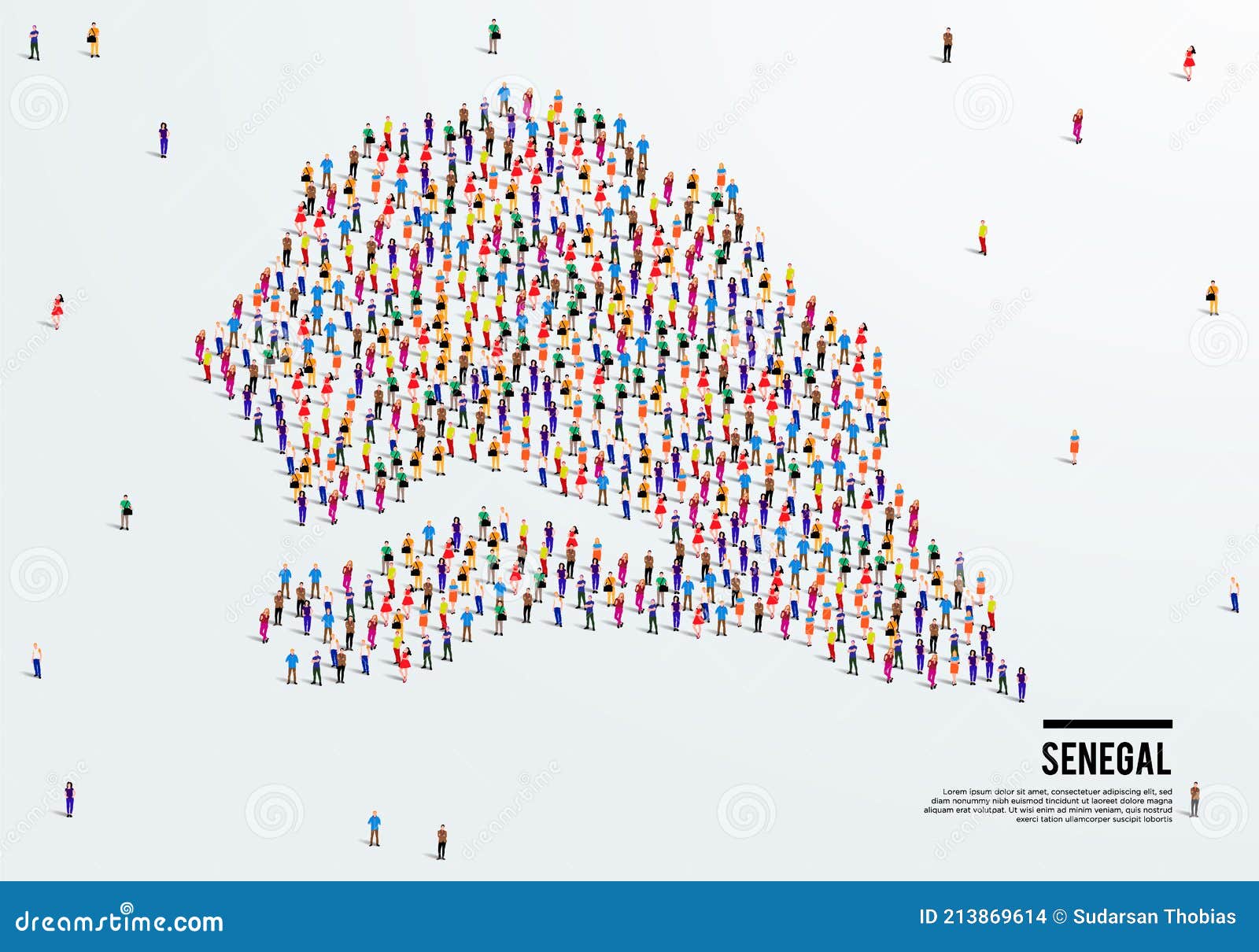 Senegal People Icon Map. Stylized Vector Silhouette Of Senegal ...