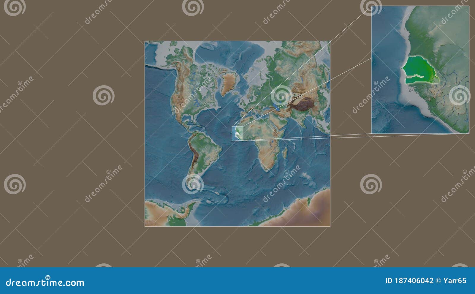 Senegal - Physical. Area Extracted Stock Illustration - Illustration of ...