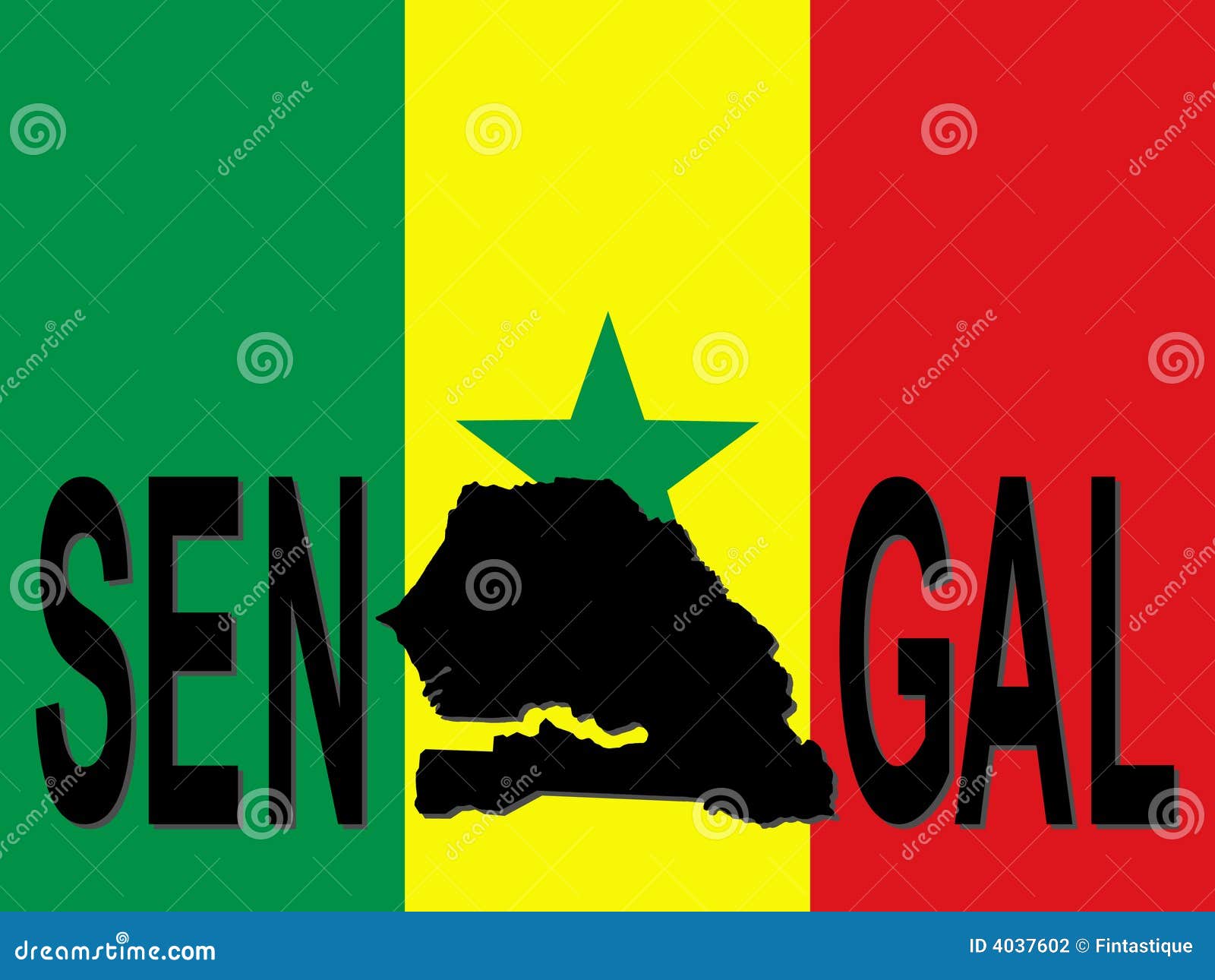 Senegal text with map stock vector. Illustration of flag - 4037602