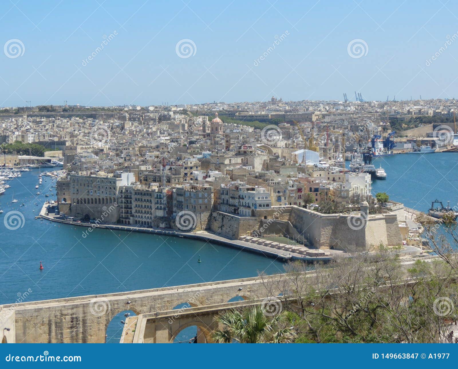 Senglea Fortifications Seen from Valletta City Centre Editorial ...