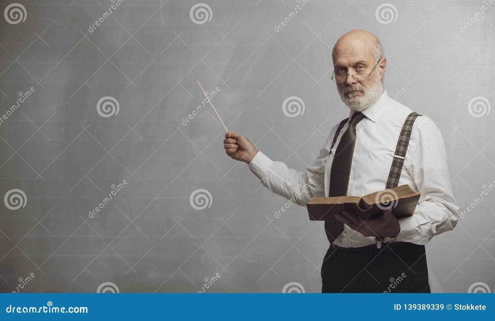 Senior Academic Professor Giving a Lecture Stock Image - Image of rigid ...