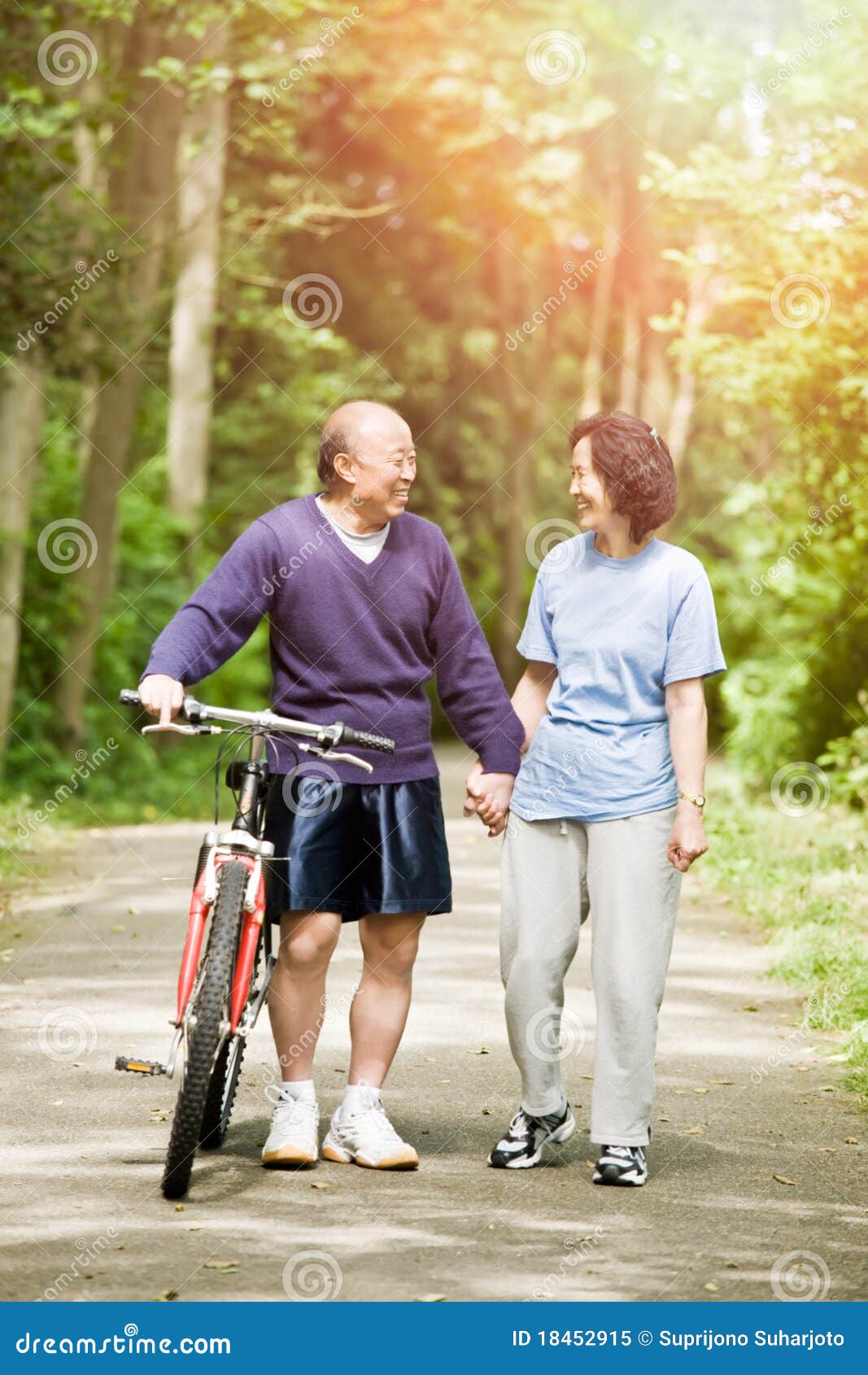 Senior active asian couple stock image. Image of conversation - 18452915