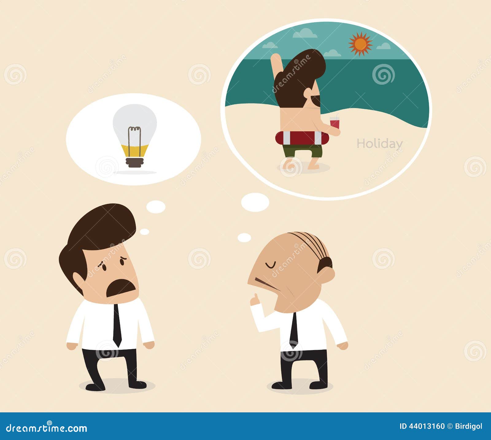 Senior Advisor Suggest Employee To Take a Rest Stock Vector ...