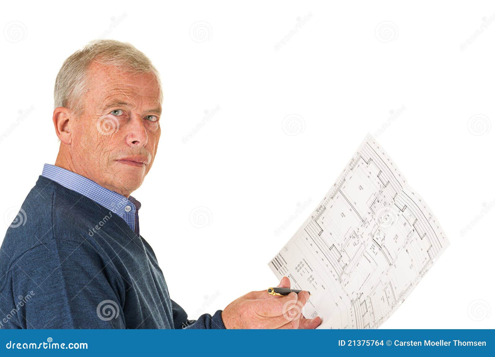 Senior Architect stock photo. Image of isolated, businessman - 21375764
