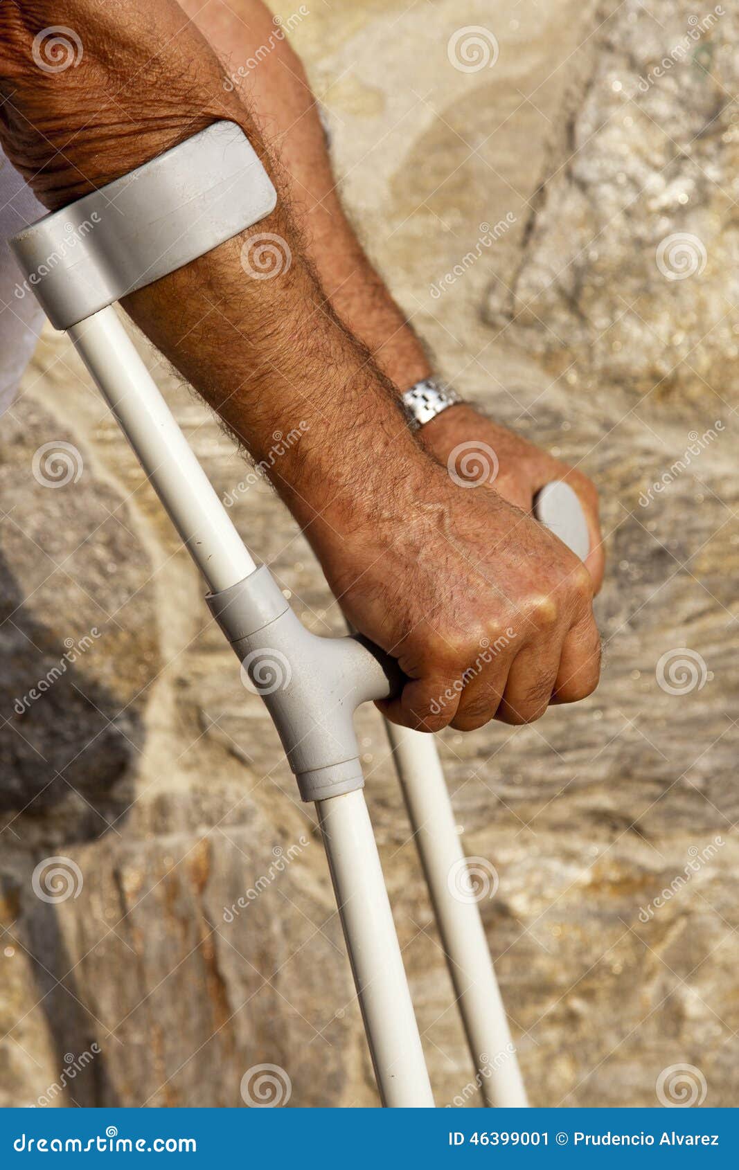 Senior stock image. Image of insurance, crutches, dependent - 46399001