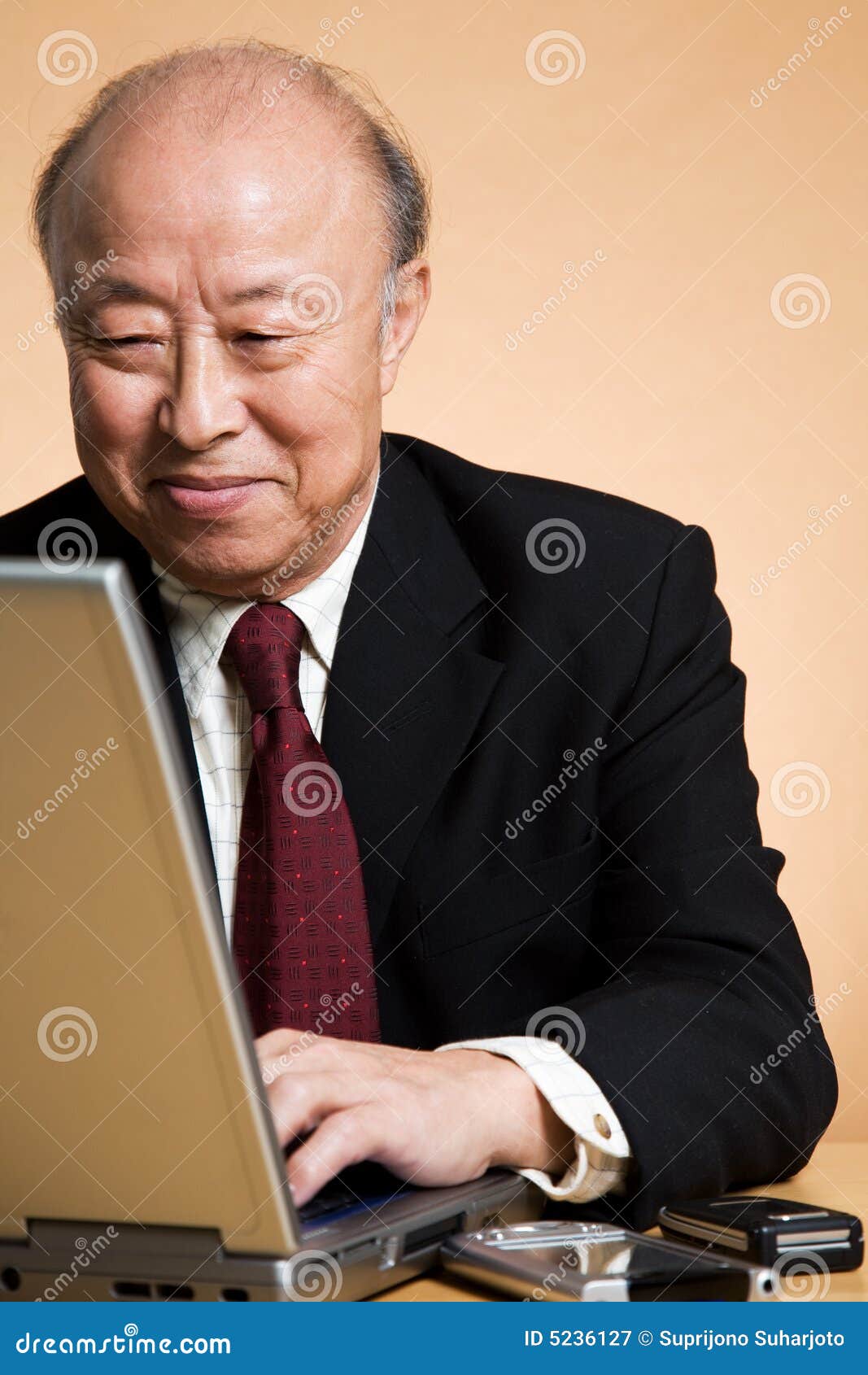 Senior asian businessman stock image. Image of smiling - 5236127