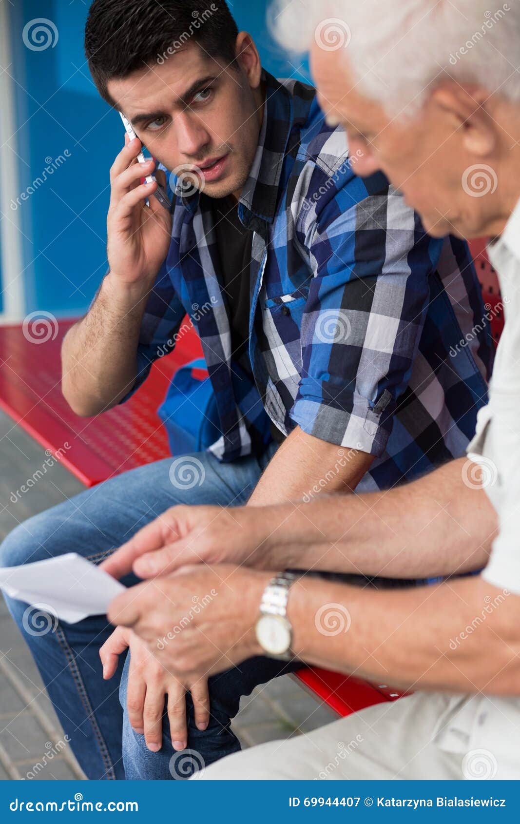 Senior asking for help stock image. Image of grey, transport - 69944407