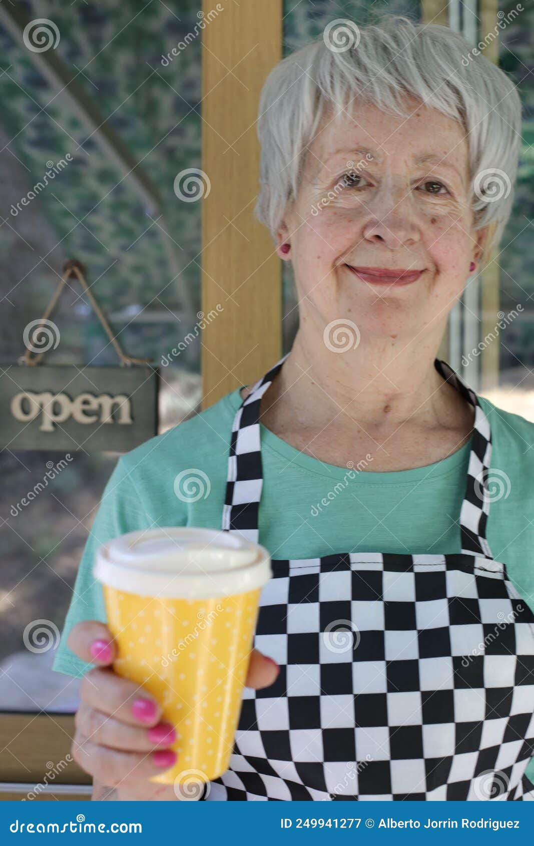 Senior Barista Preparing a Coffee Cup Stock Image - Image of drink ...