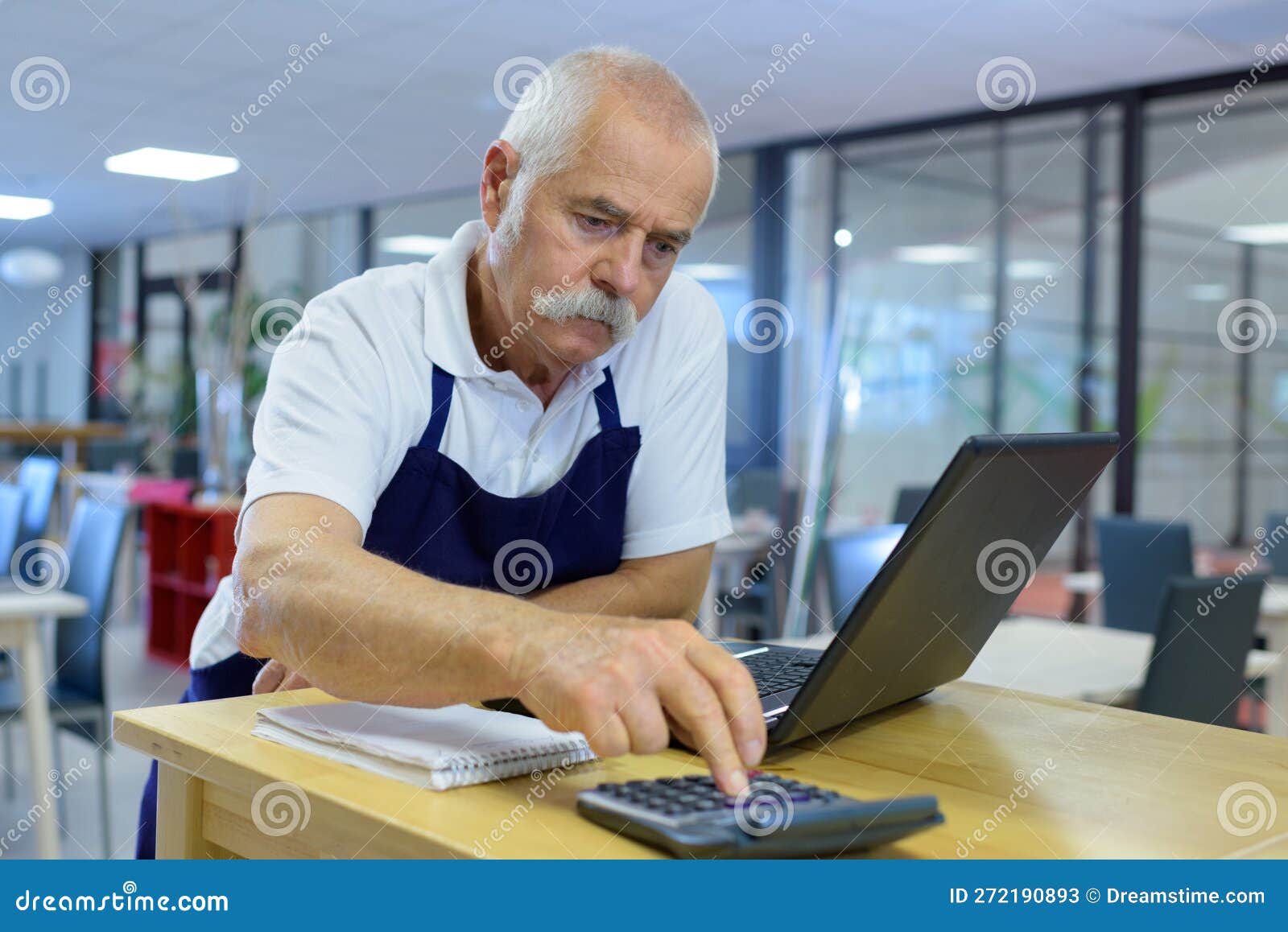 Senior Barman in Modern Cafe Business Stock Image - Image of cappuccino ...