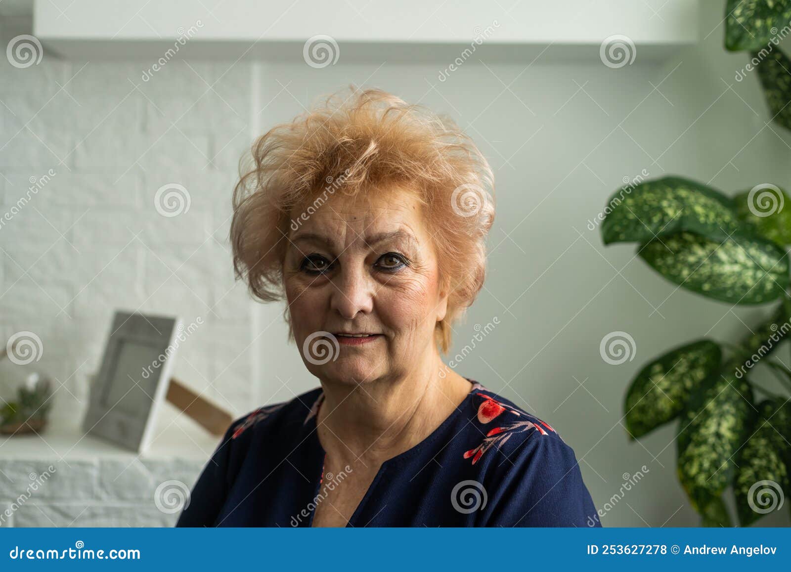 Senior Beautiful Woman Looking Positive And Happy Standing And Smiling