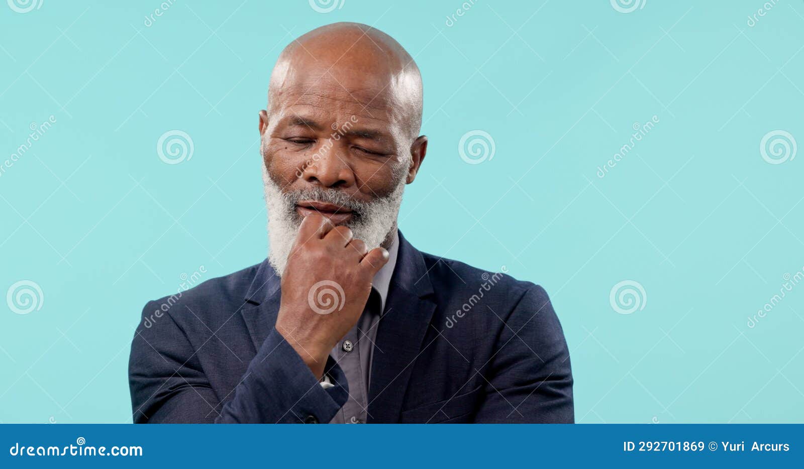 Senior, Black Man in Business and Thinking of Solution, Success in ...