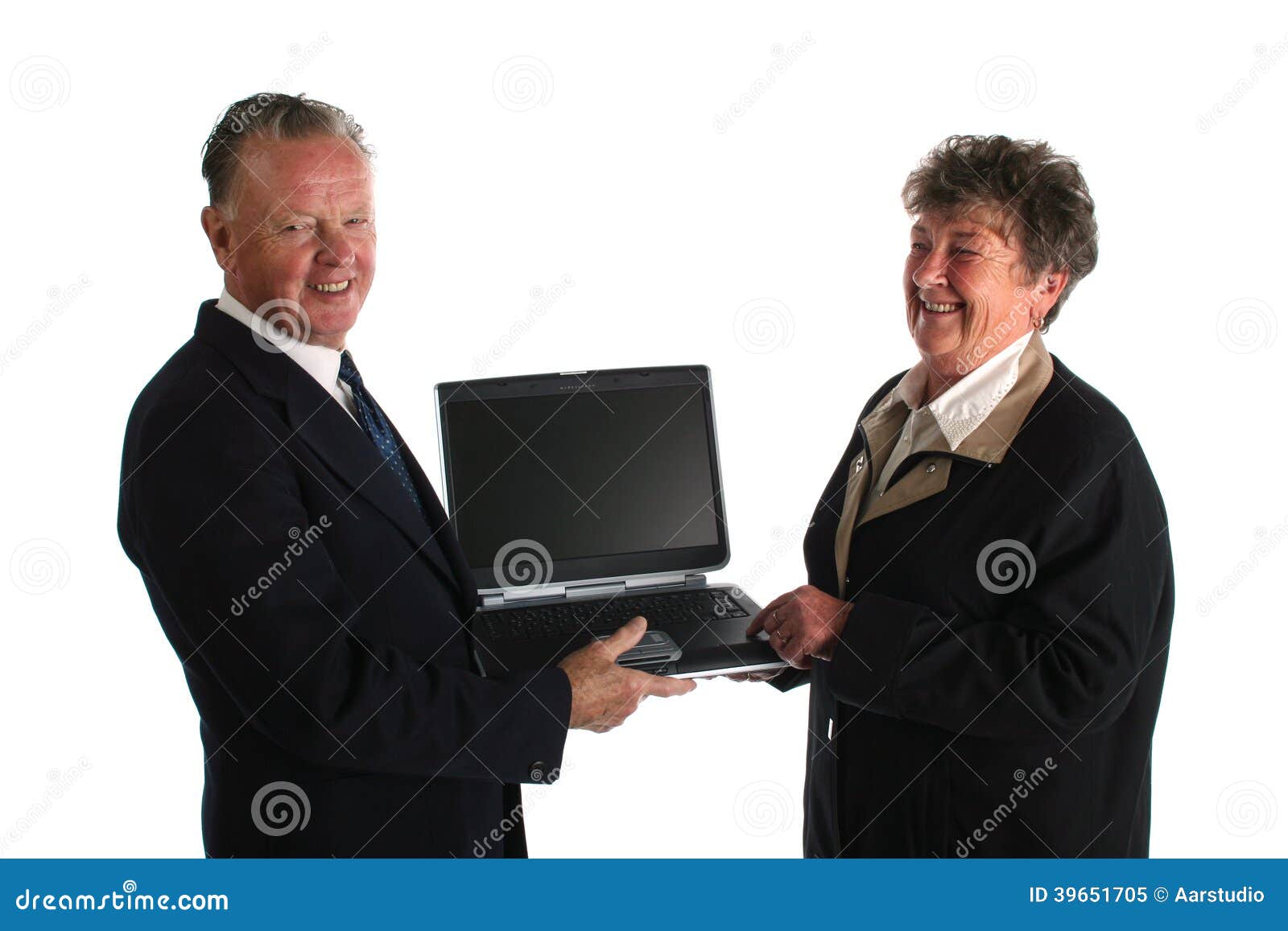 Senior Businesman Fed Up Wtih Younger Assistant Teaching Him How To Use ...