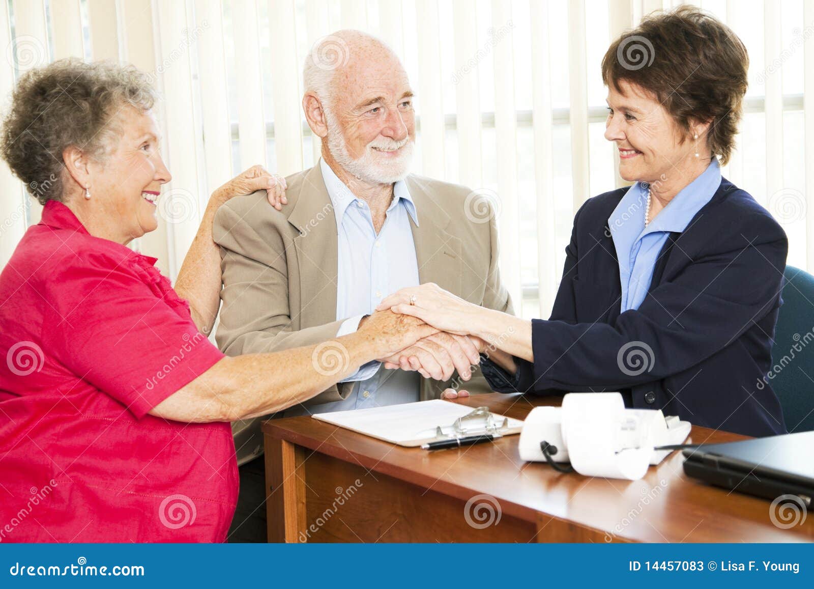 Senior Business Group Handshake Stock Image - Image of gray, estate ...