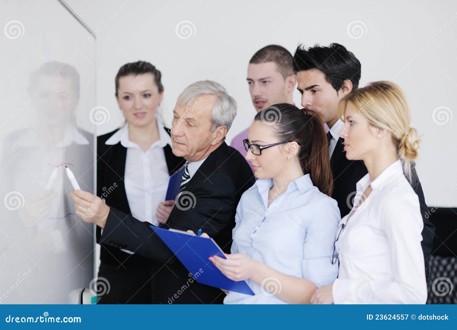 Senior Business Man Giving a Presentation Stock Image - Image of modern ...