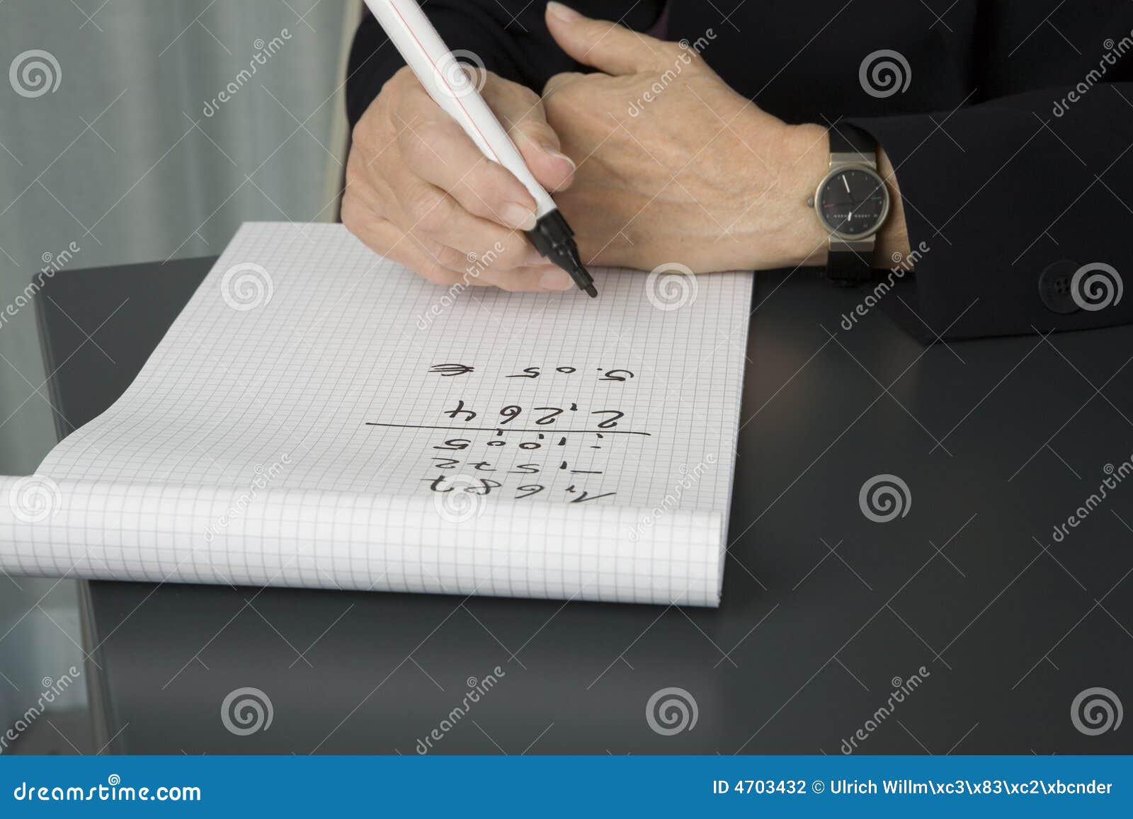 Senior Business Woman Calculating Stock Photo - Image of lady ...