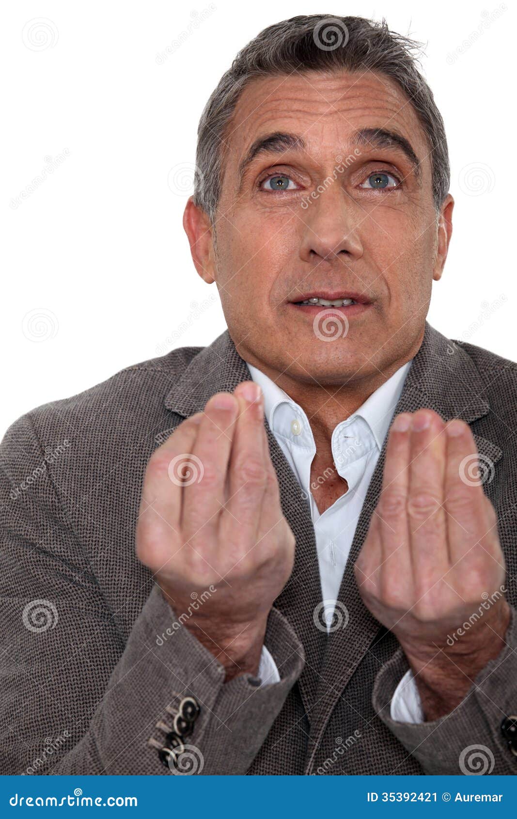 Senior Businessman Asking Question Stock Image - Image of male ...