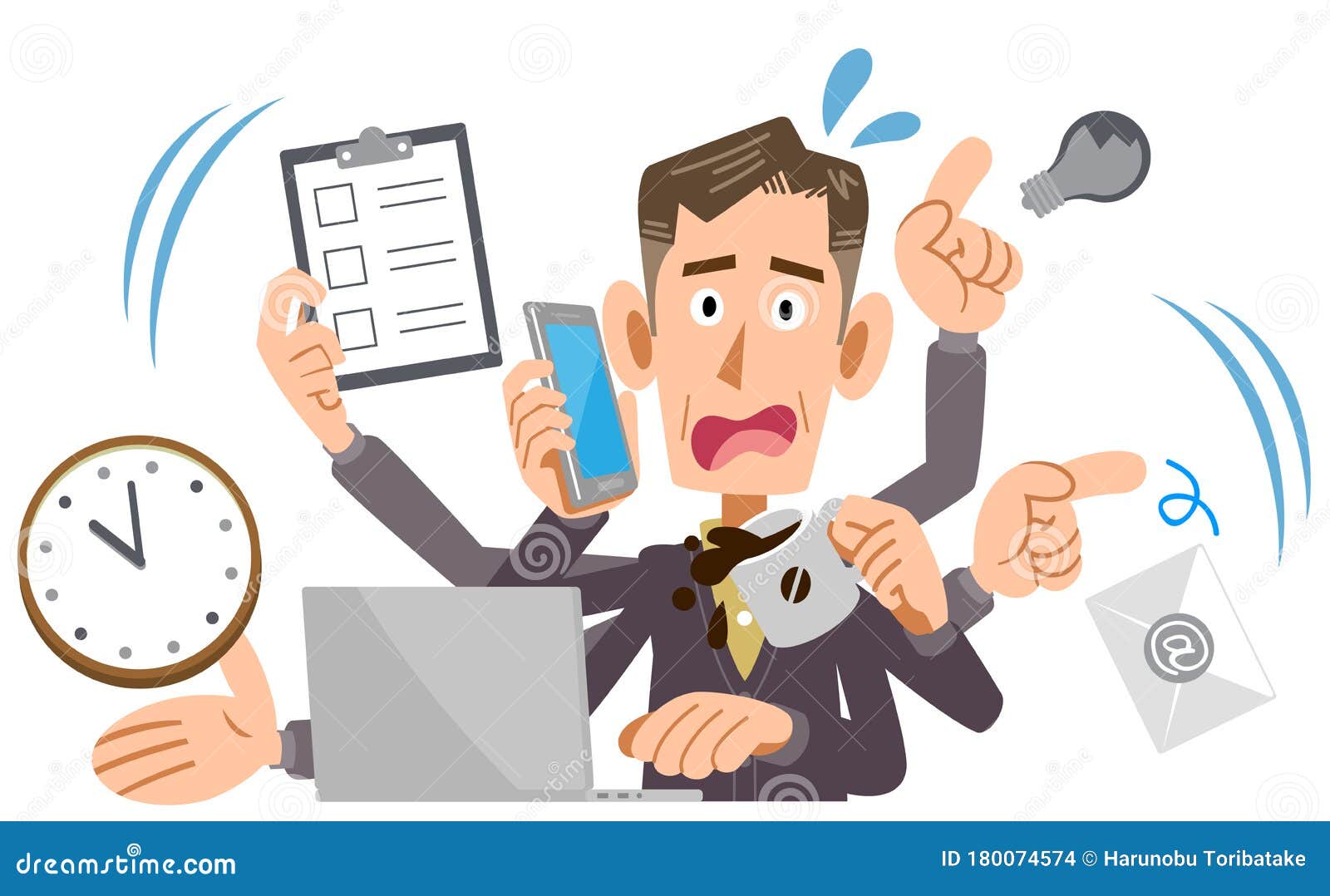 Senior Businessman Not Working at Home Stock Vector - Illustration of ...