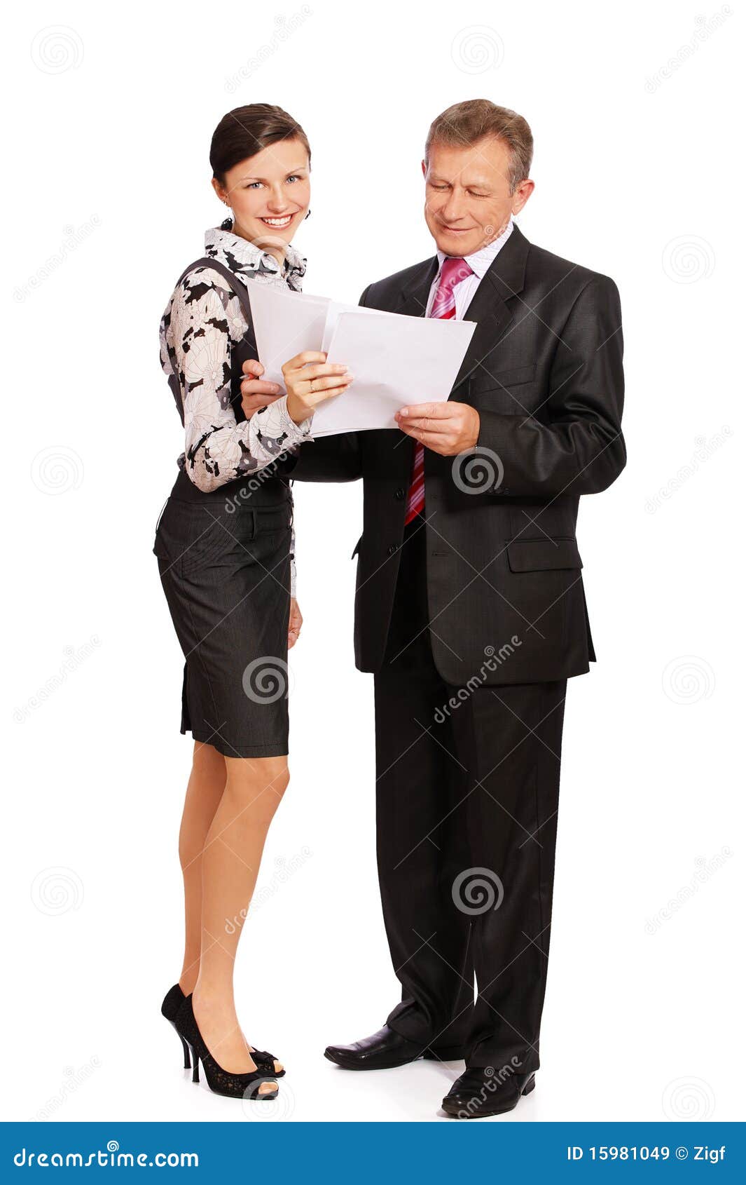 Senior Businessman and Secretary Stock Image - Image of executive ...