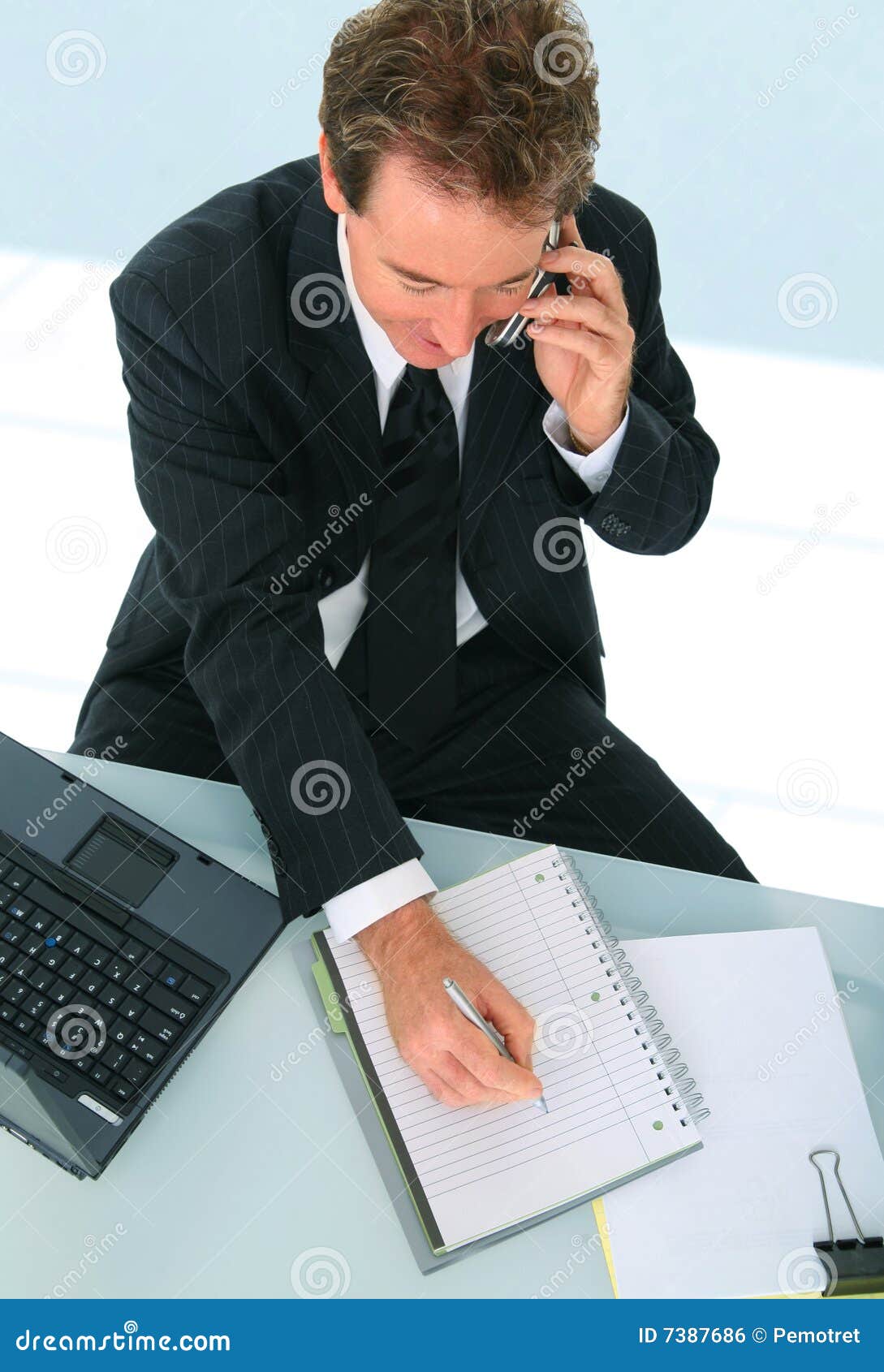 Senior Businessman Taking a Note Stock Photo - Image of male ...