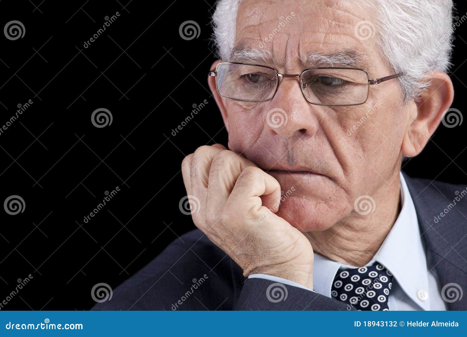 Senior Businessman Thinking Stock Photo - Image of caucasian, business ...